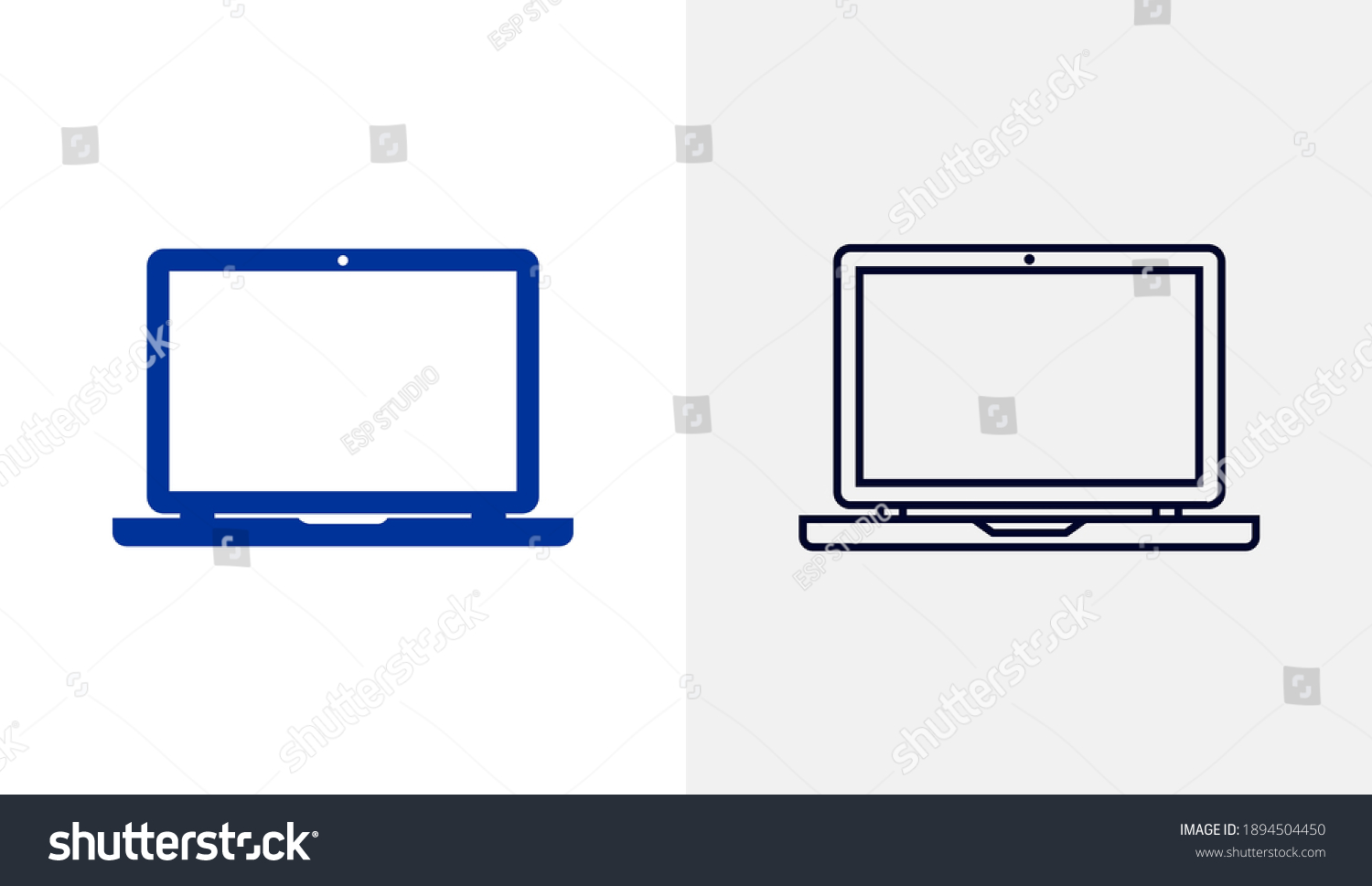 Computer Icon Logo Vector Template Education Stock Vector (Royalty Free ...