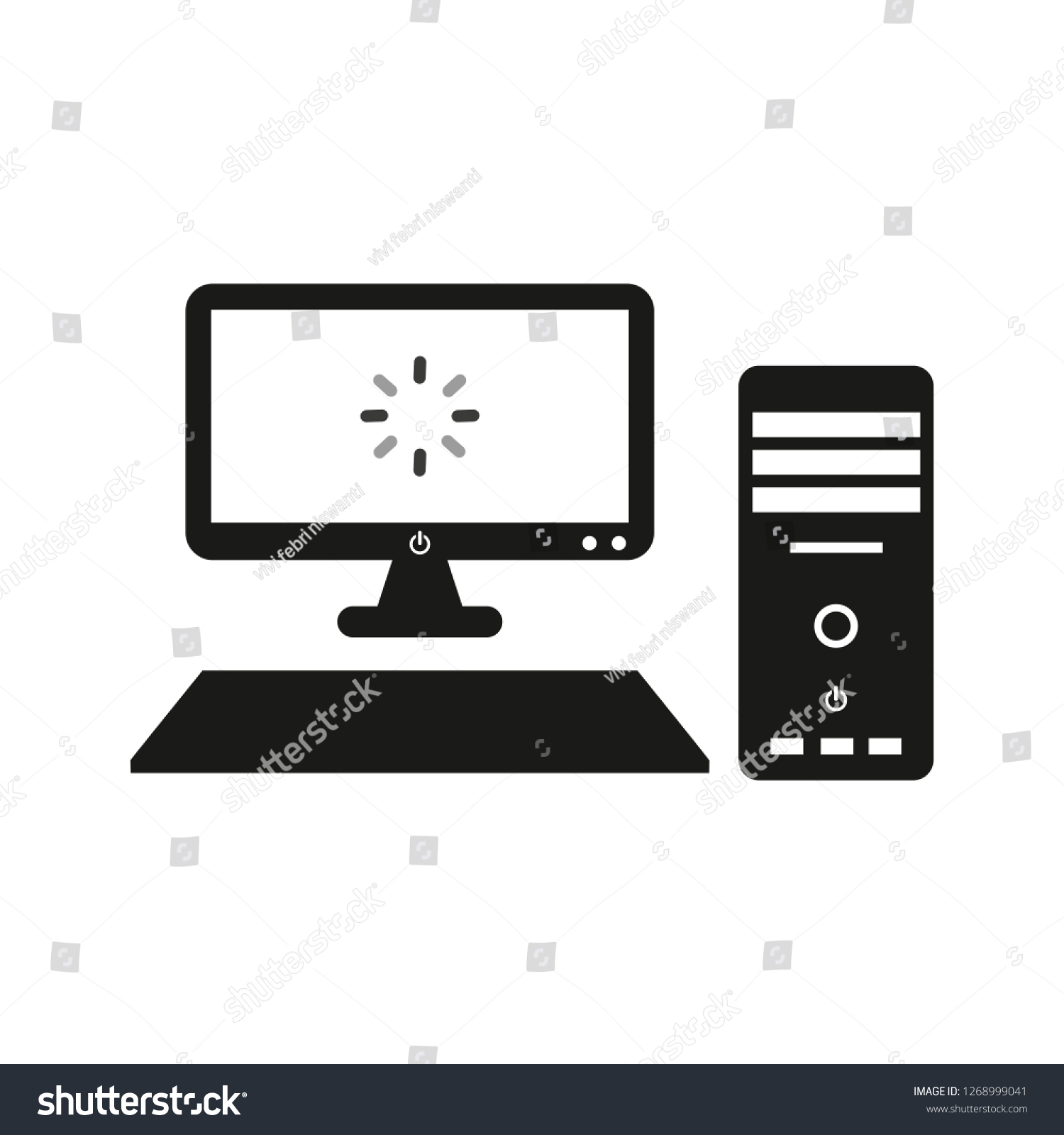 Computer Icon Symbol Stock Vector (Royalty Free) 1268999041 | Shutterstock