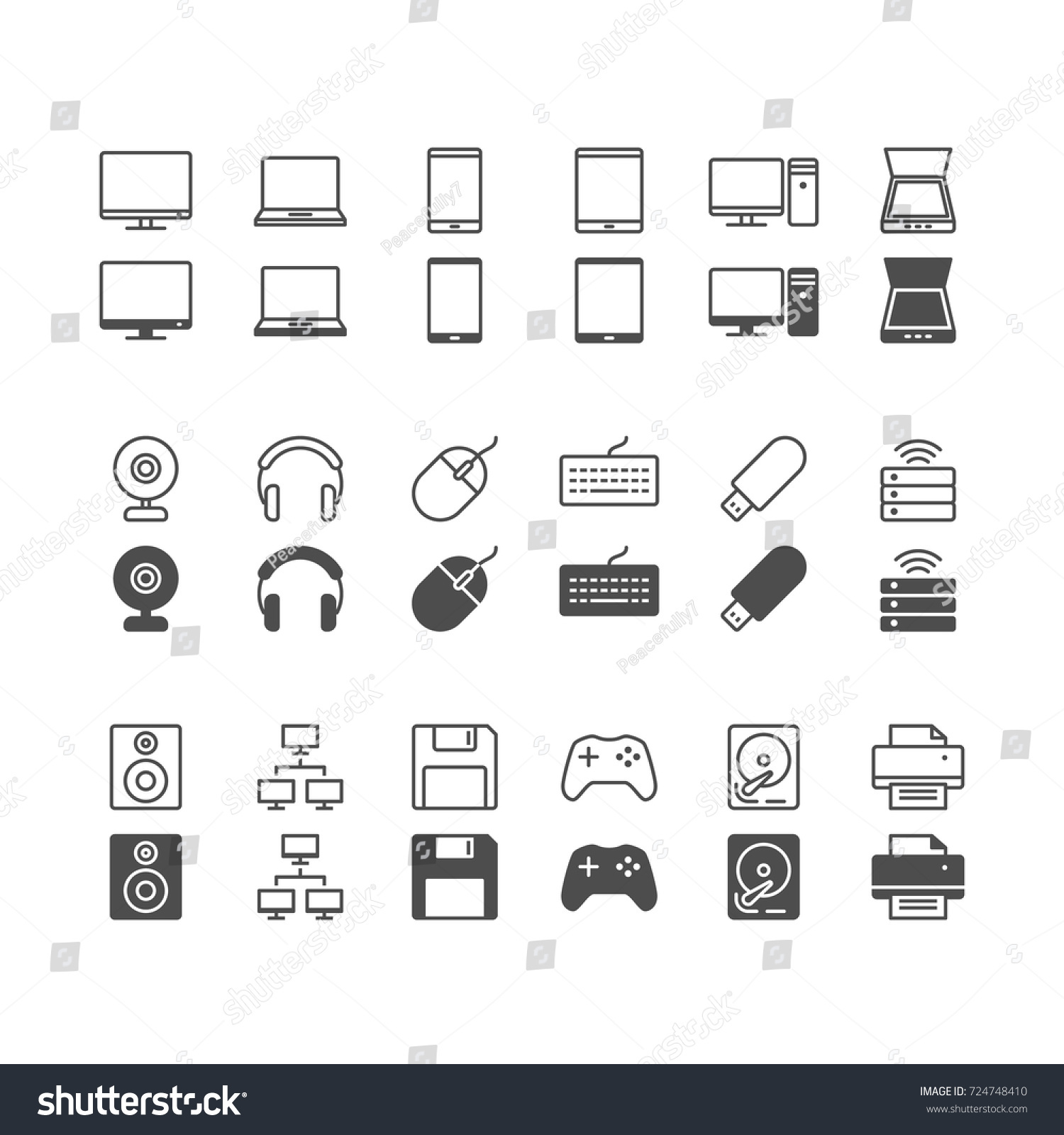 Computer Icons Included Normal Enable State Stock Vector (Royalty Free ...