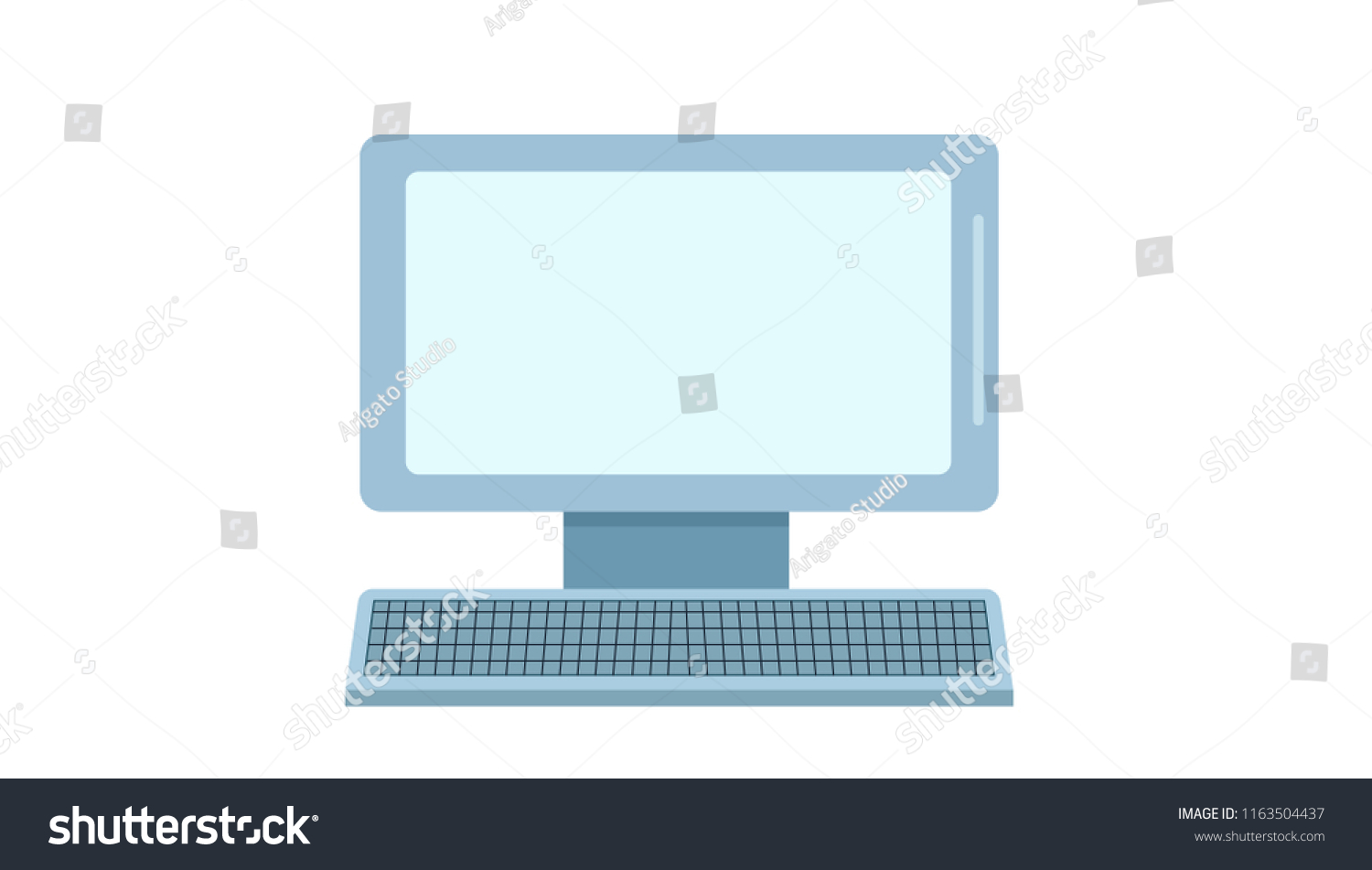 Computer Isolated Vecot Illustration Stock Vector (Royalty Free) 1163504437