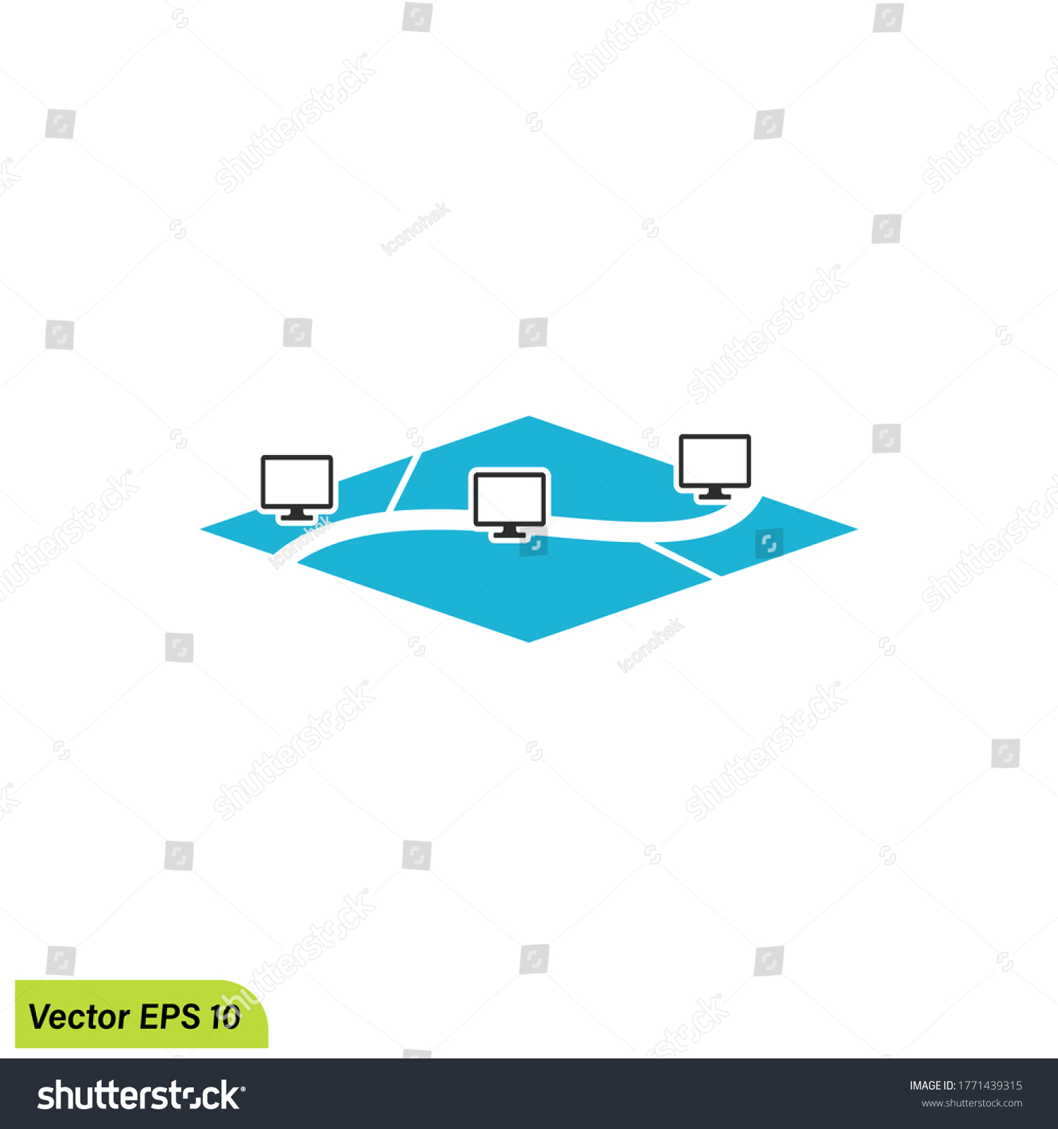 Computer Location Icon Illustration Vector Eps Stock Vector (Royalty ...