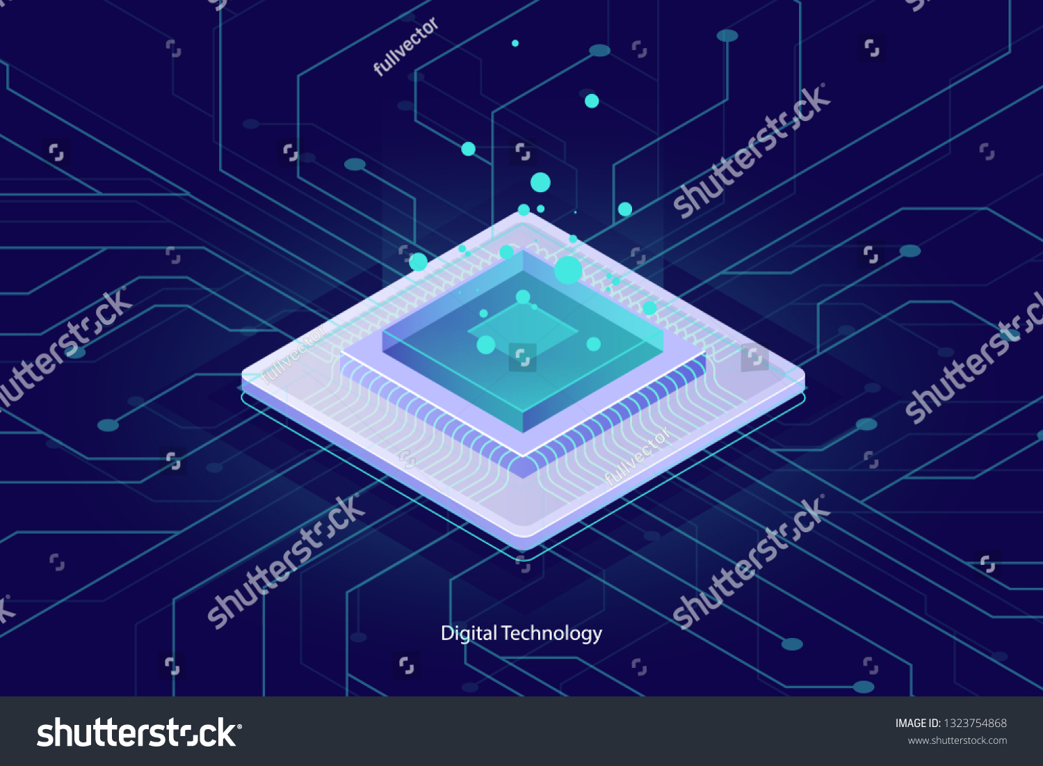 Computer Microchip Cpu Isometric Icon Abstract Stock Vector Royalty Free 1323754868 Shutterstock