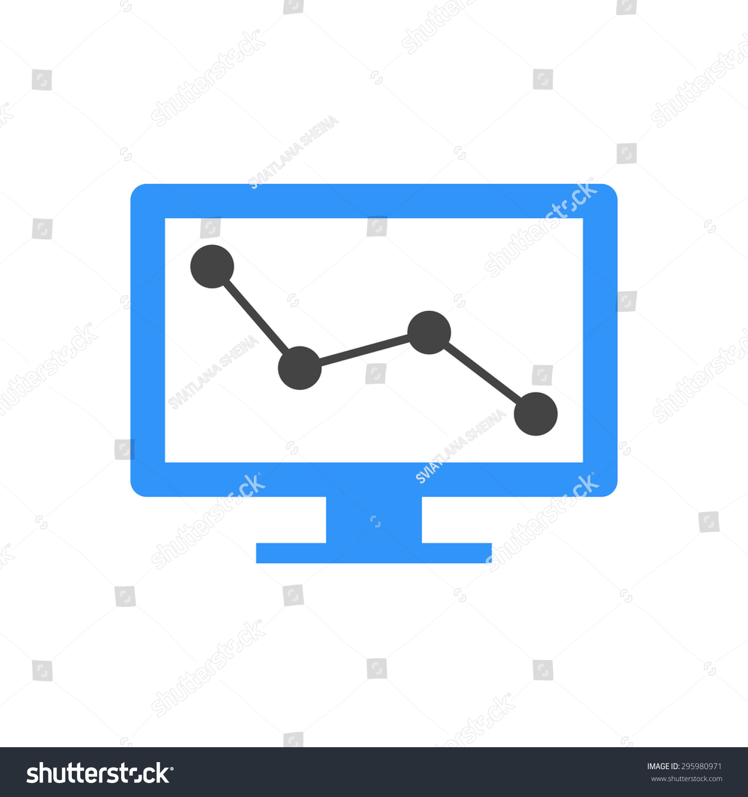 Computer Monitors Graph Stock Vector (Royalty Free) 295980971 ...