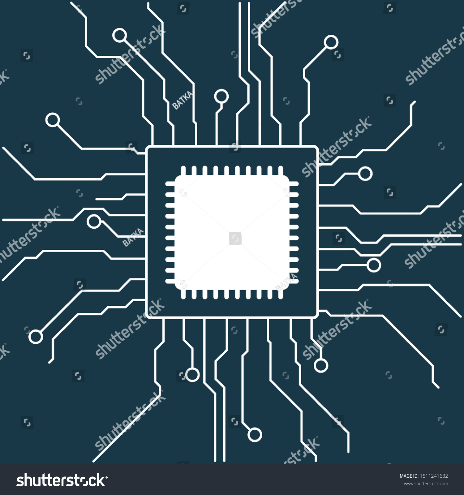 Computer Motherboard Vector Background Circuit Board Stock Vector ...