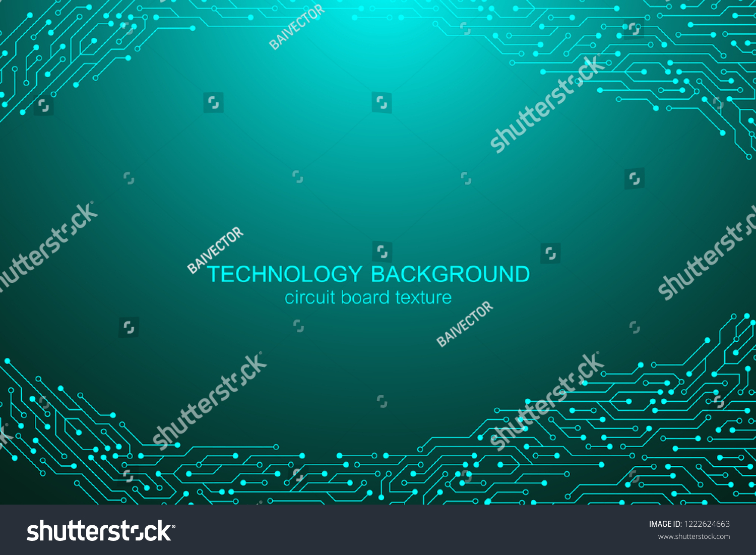 Computer Motherboard Vector Background Circuit Board: vector de stock ...