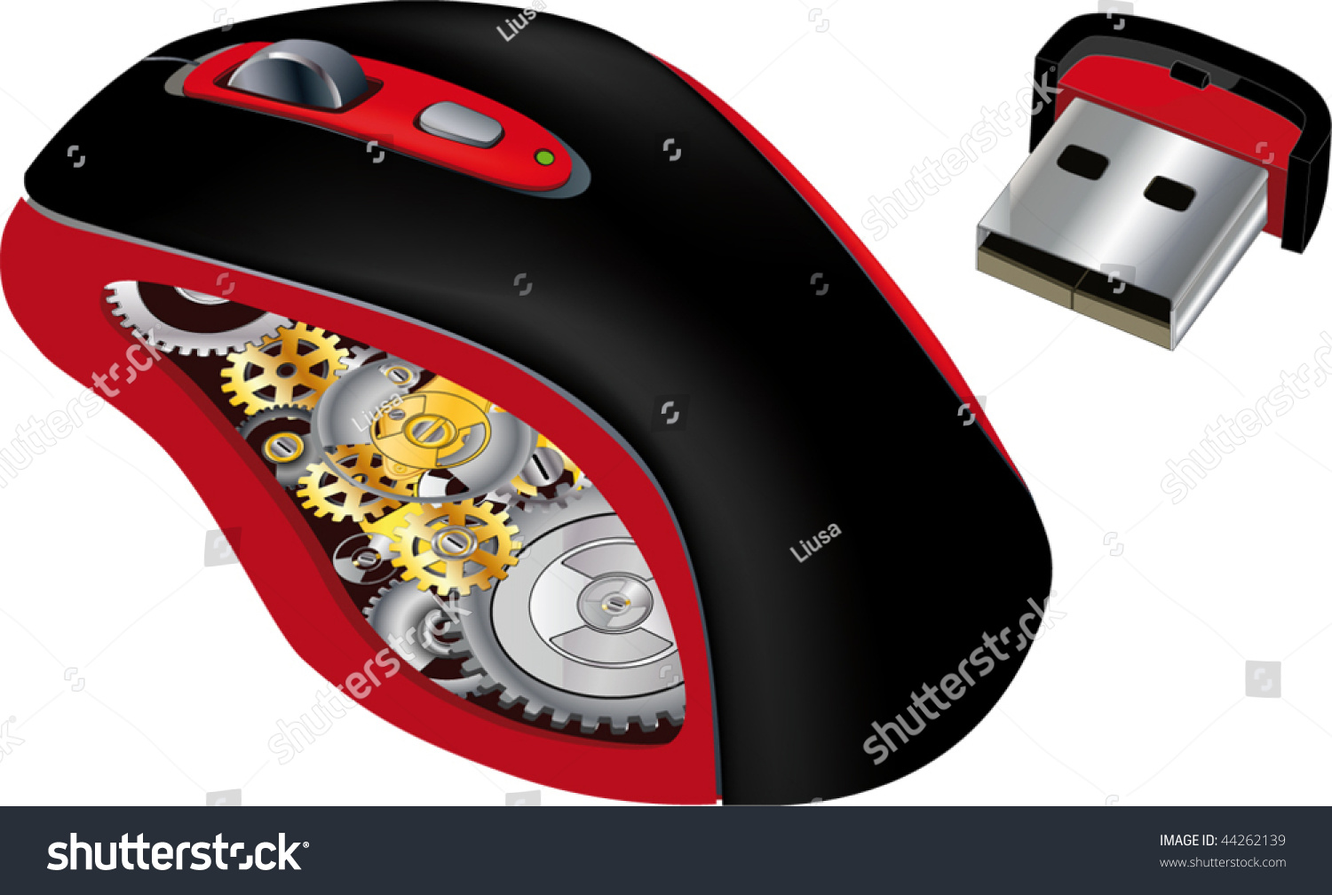 Computer Mouse Mechanism Stock Vector (Royalty Free) 44262139 ...