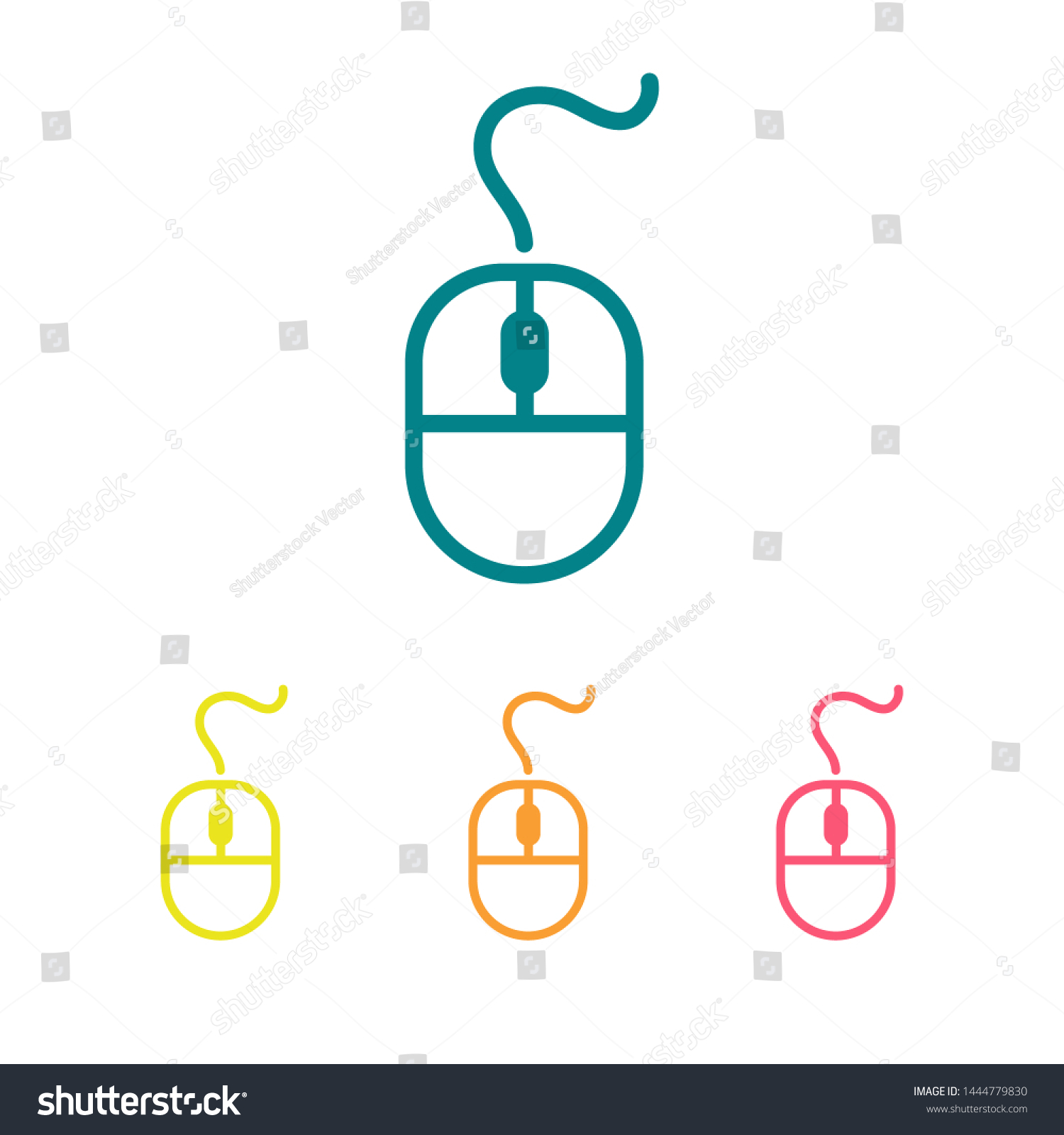 Computer Mouse Icon Symbol Pc Mouse Stock Vector (Royalty Free ...