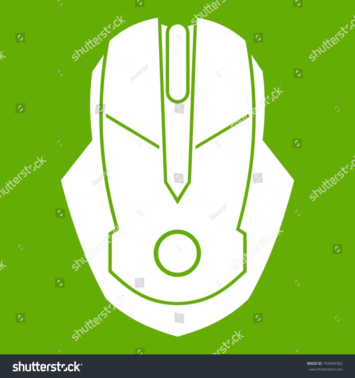 Computer Mouse Icon White Isolated On Stock Vector (Royalty Free ...