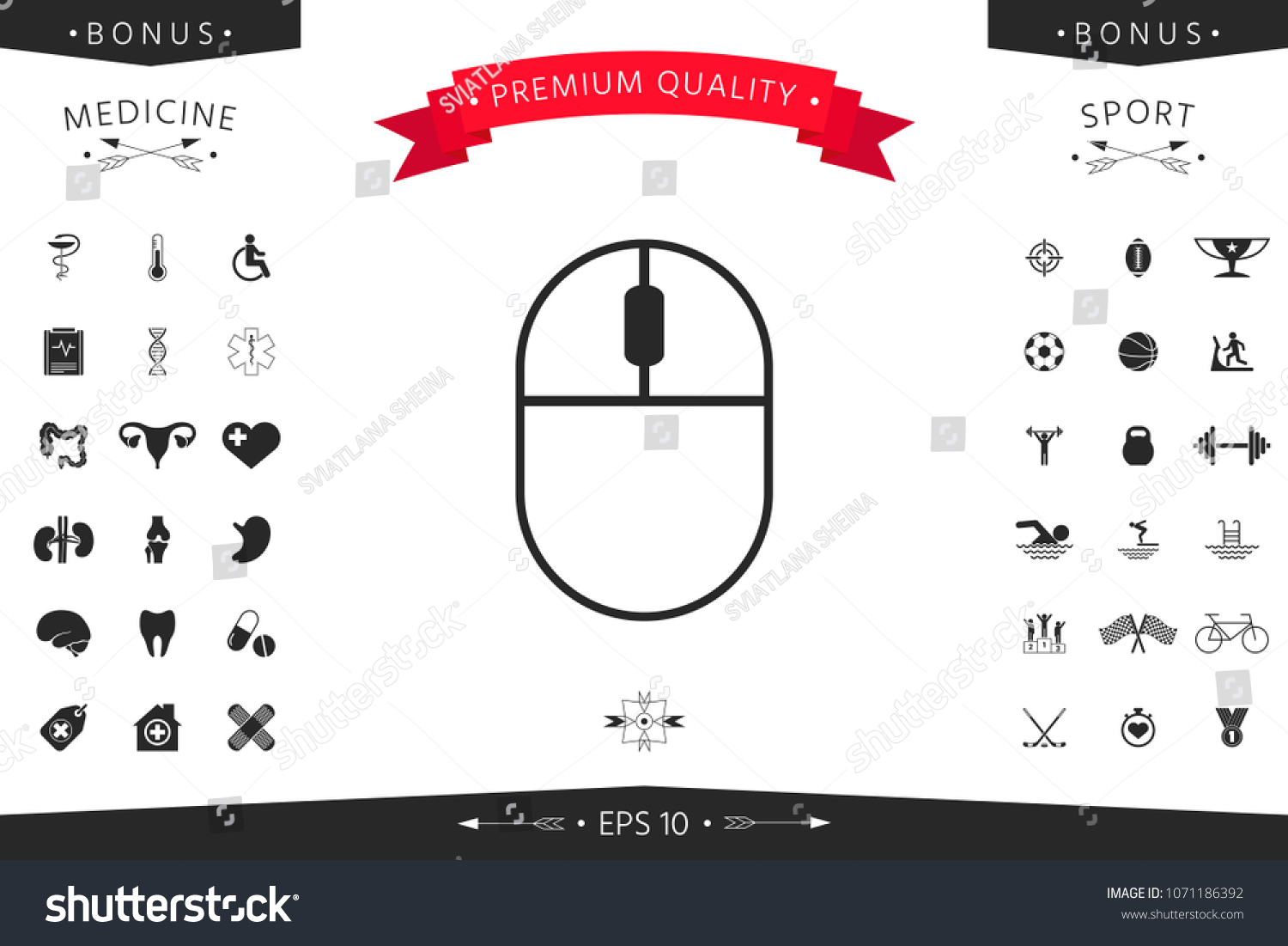 Computer Mouse Symbol Icon Stock Vector (Royalty Free) 1071186392 ...