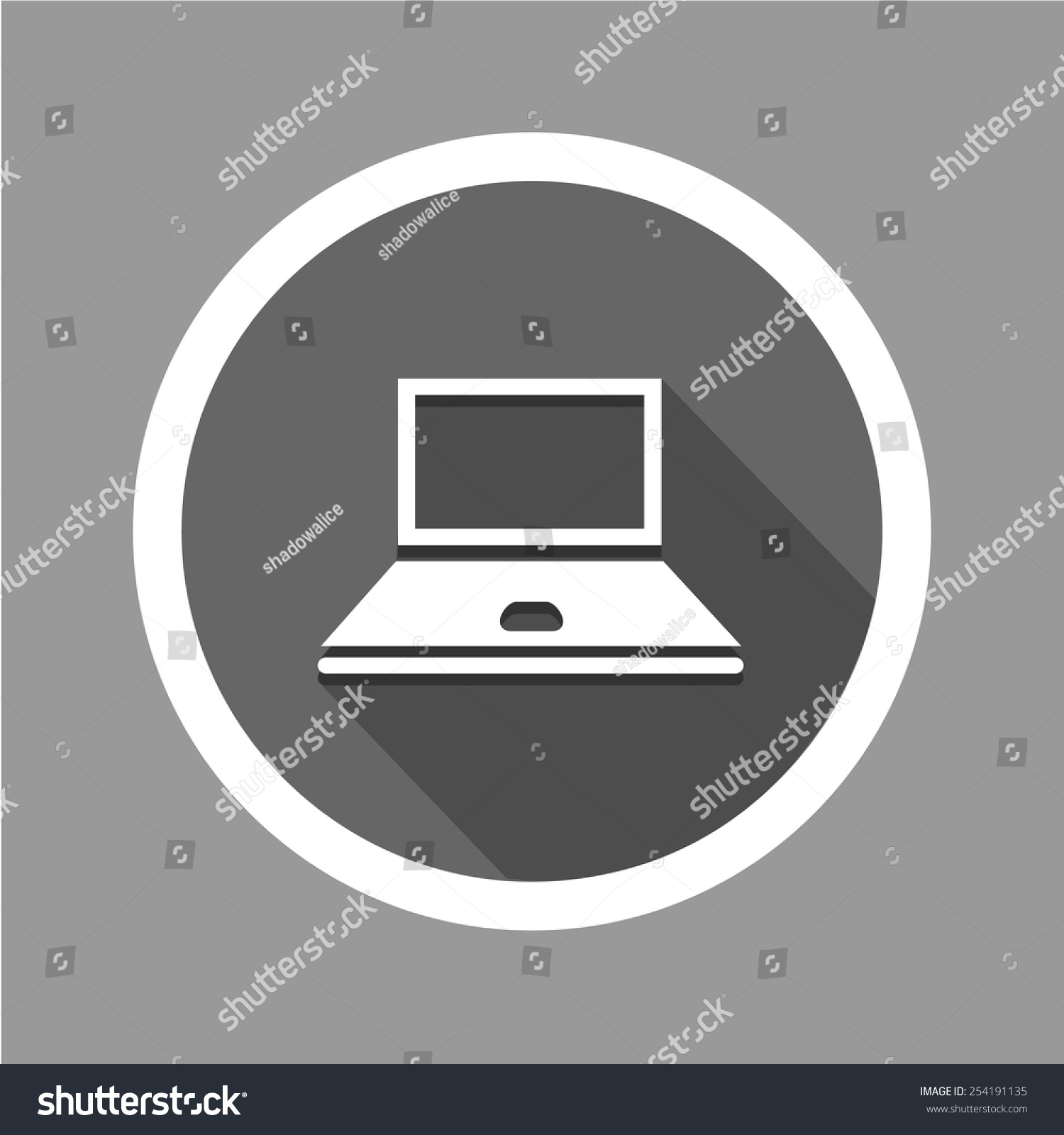 Computer Notebook Icon Great Any Use Stock Vector (Royalty Free ...