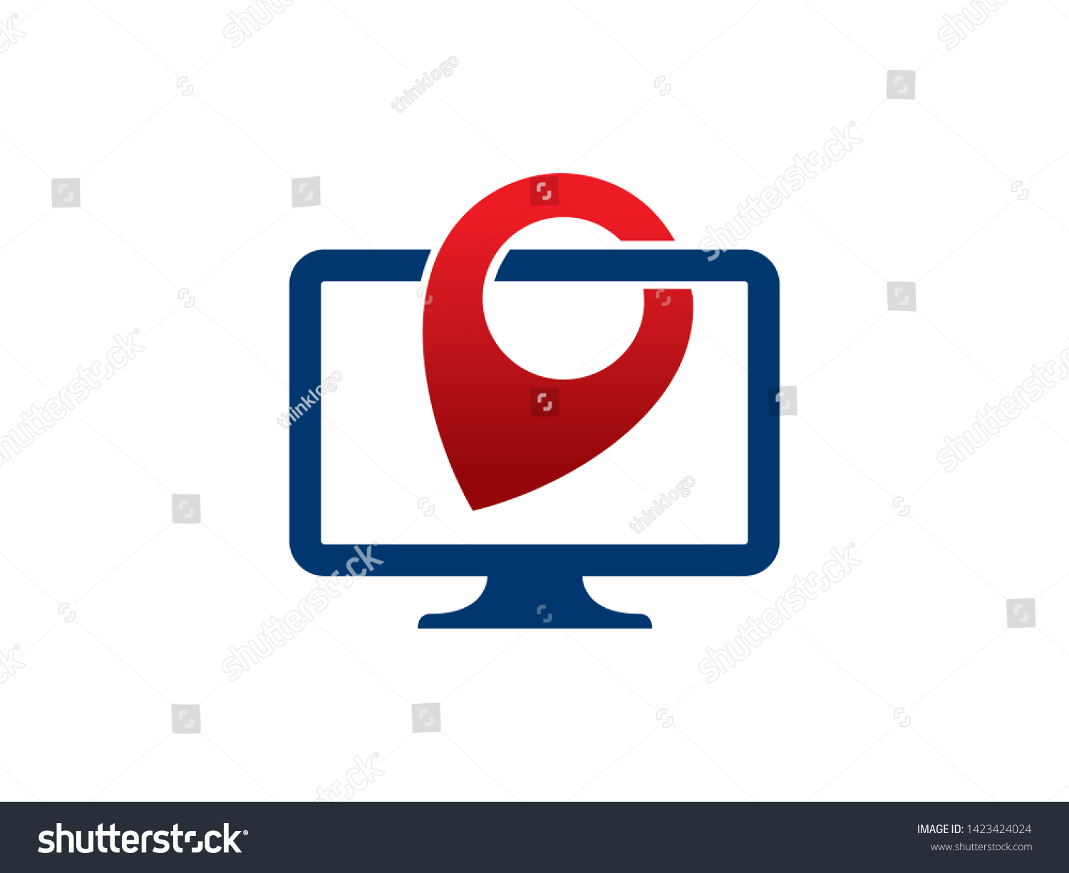Computer Point Logo Template Icon Symbol Stock Vector (Royalty Free ...