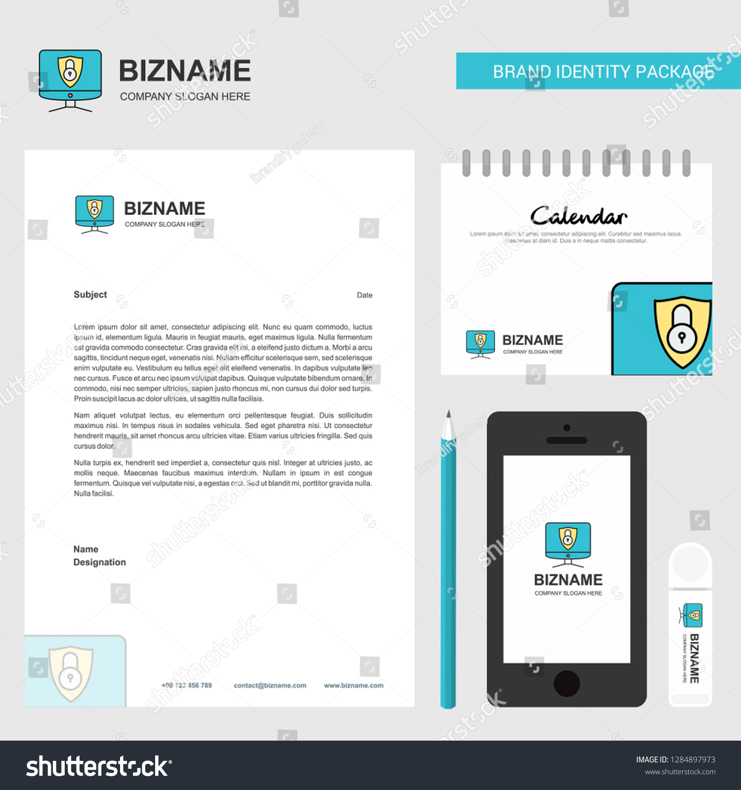 Computer Protected Business Letterhead Calendar 2019 Stock Vector ... Computer Protected Business Letterhead Calendar 2019 Stock Vector ...