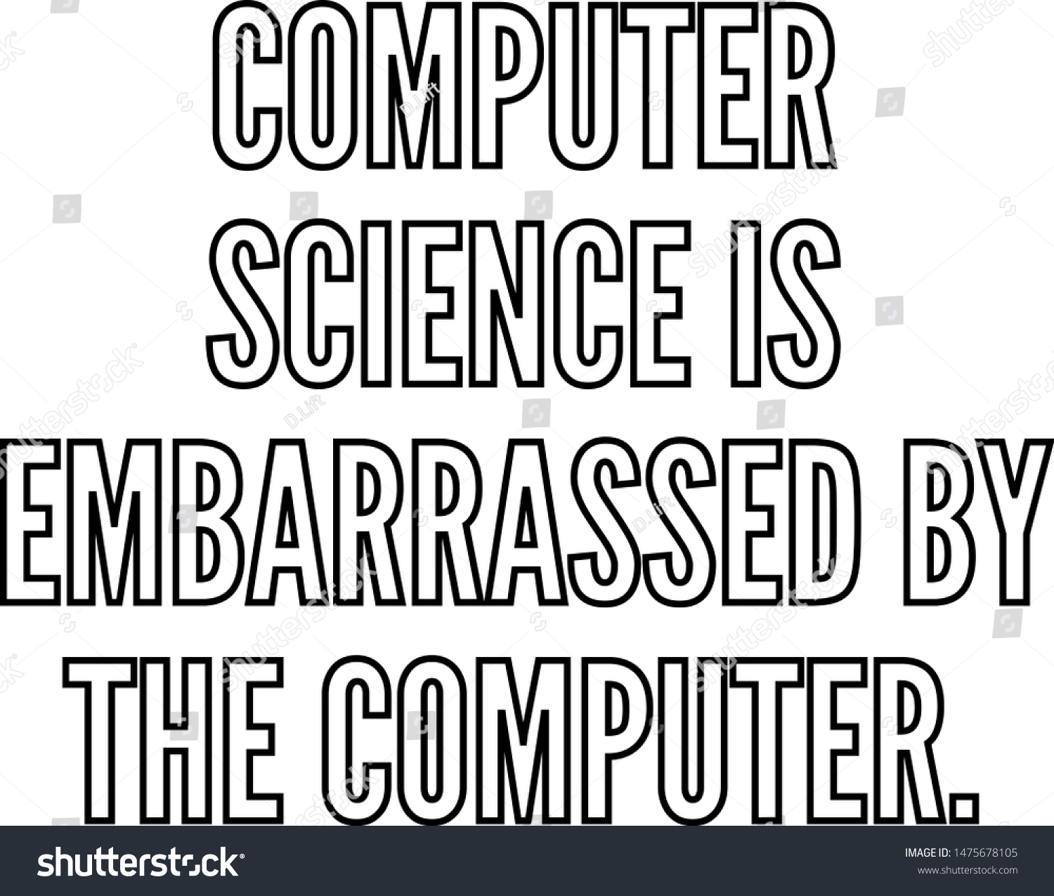 Computer Science Embarrassed By Computer Stock Vector (Royalty Free ...