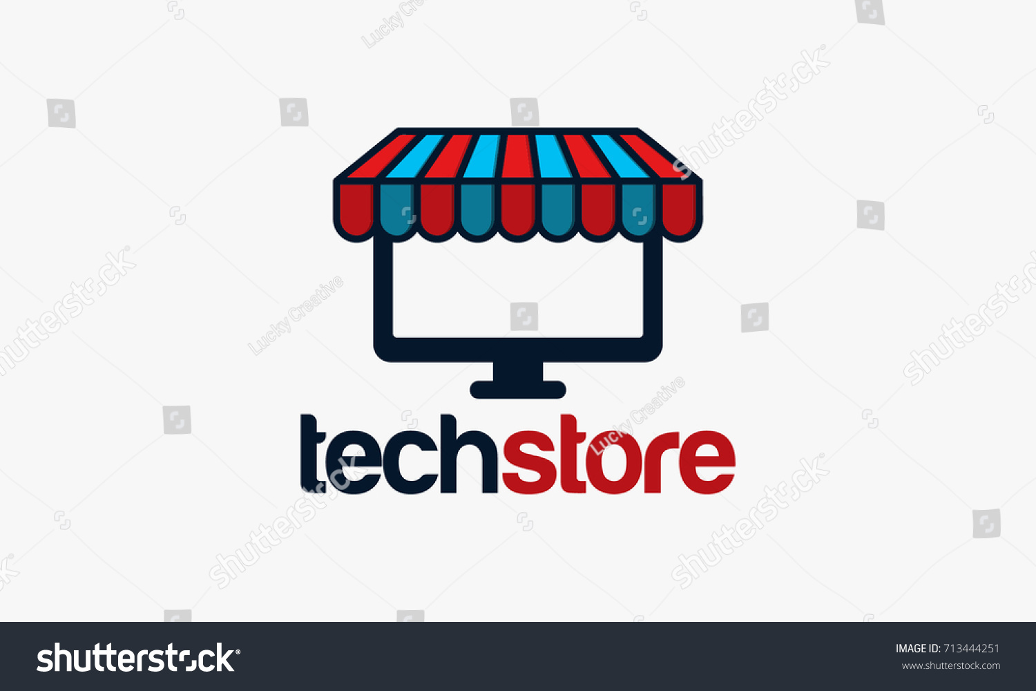 Computer Store Logo Designs Tech Template Stock Vector (Royalty Free ...