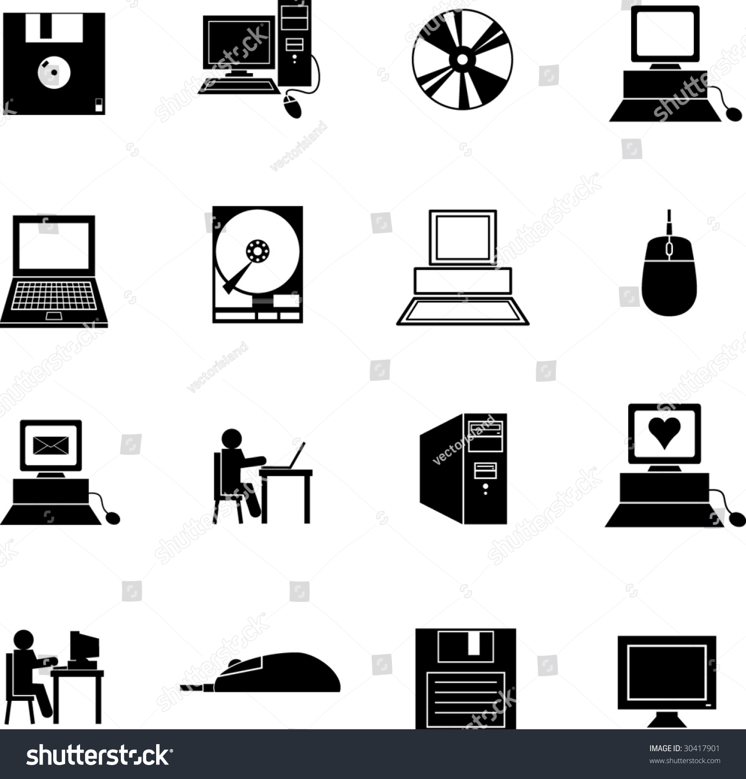 Computer Symbols Set Stock Vector (Royalty Free) 30417901 - Shutterstock