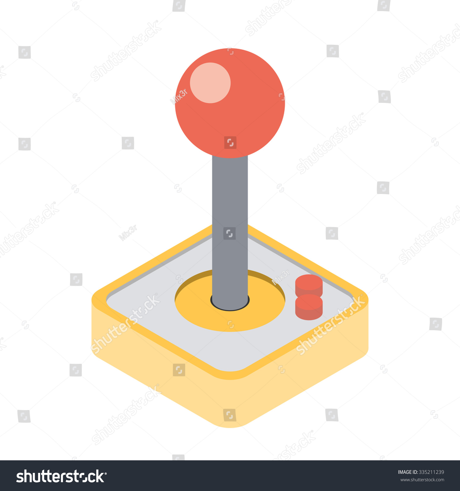 Computer Video Game Joystick Vector Illustration Stock Vector (Royalty ...