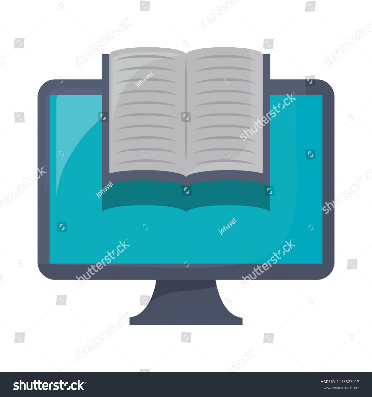 Computer Book Icon Stock Vector (Royalty Free) 1145627018 | Shutterstock