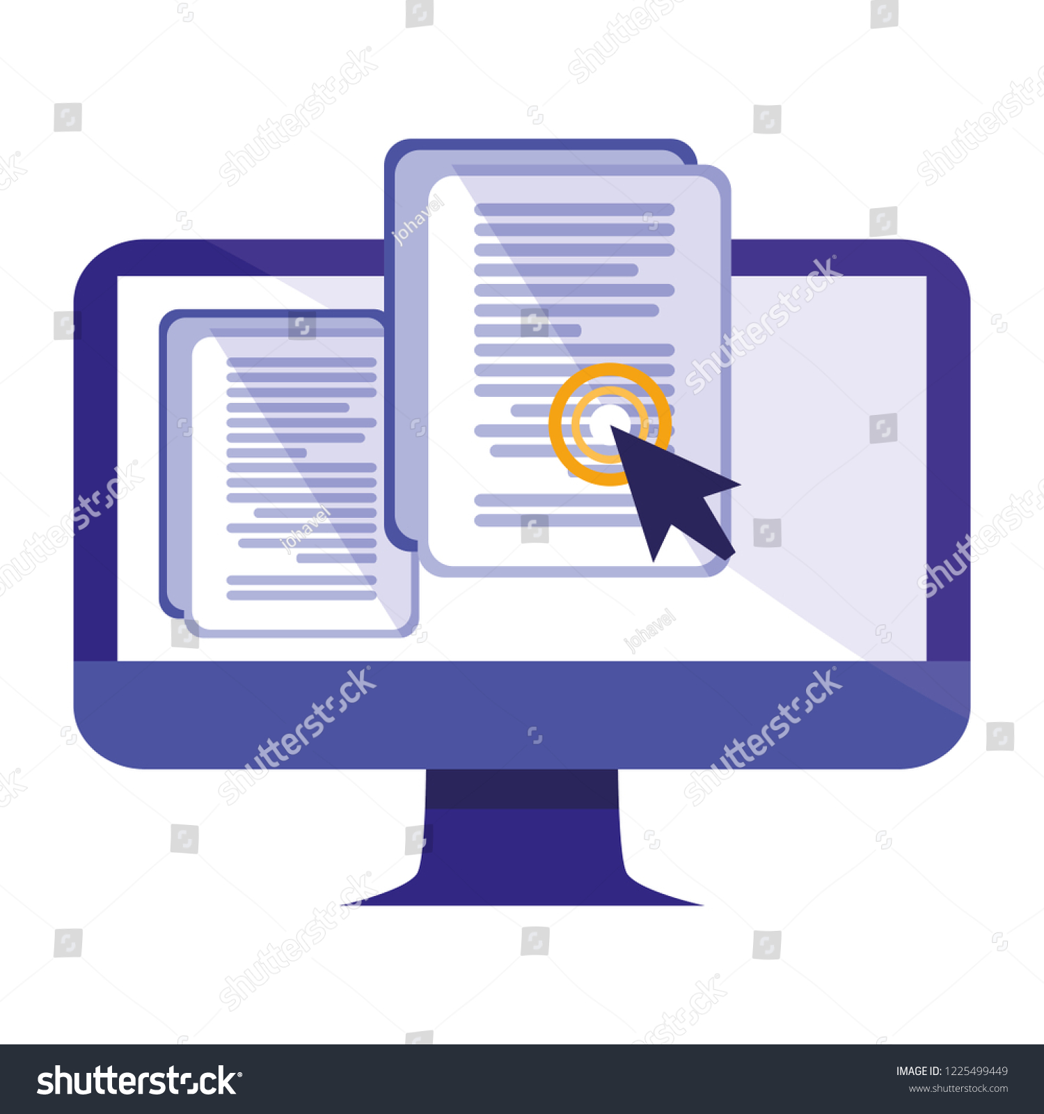 Computer Document Cursor Stock Vector (Royalty Free) 1225499449 ...