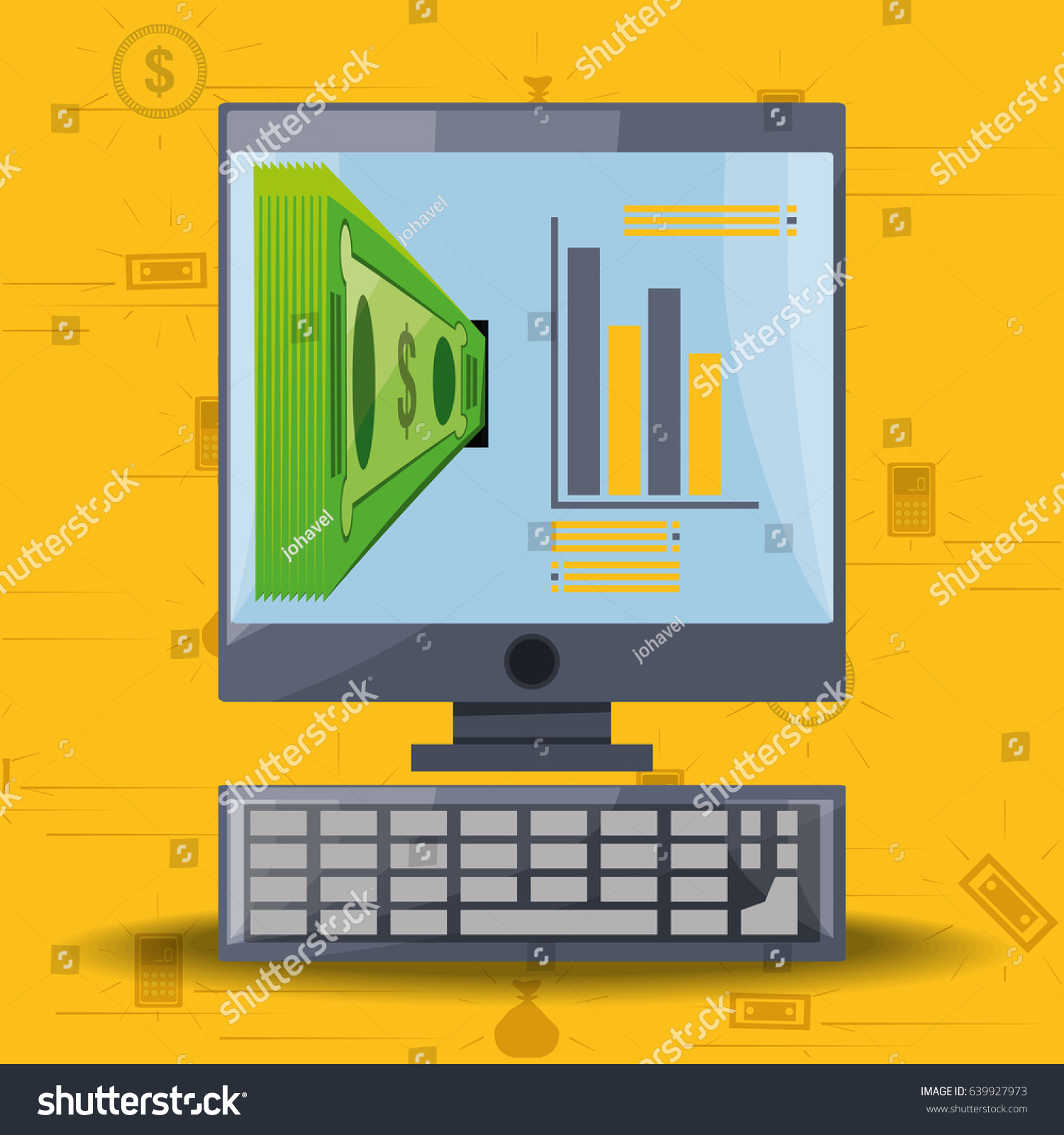 Computer Economic Process Equivalences Stock Vector (Royalty Free ...
