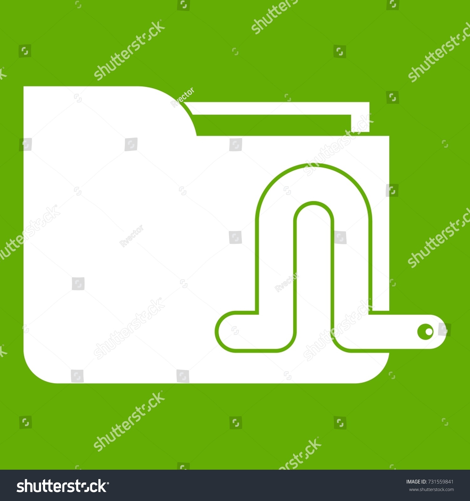 Computer Worm Icon White Isolated On Stock Vector (Royalty Free) 731559841