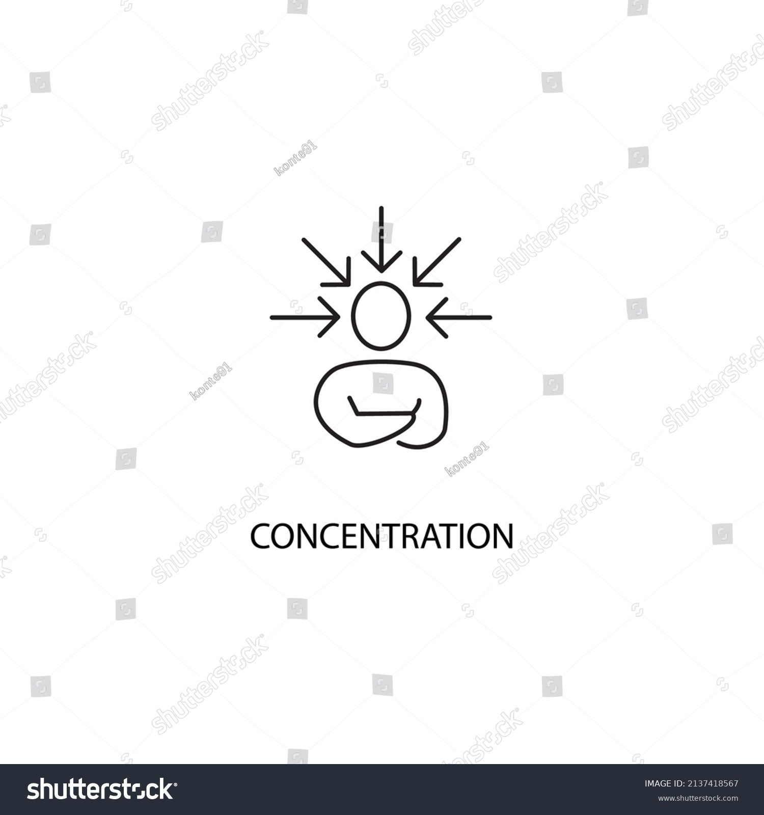 Concentration Icons Symbol Vector Elements Infographic Stock Vector ...