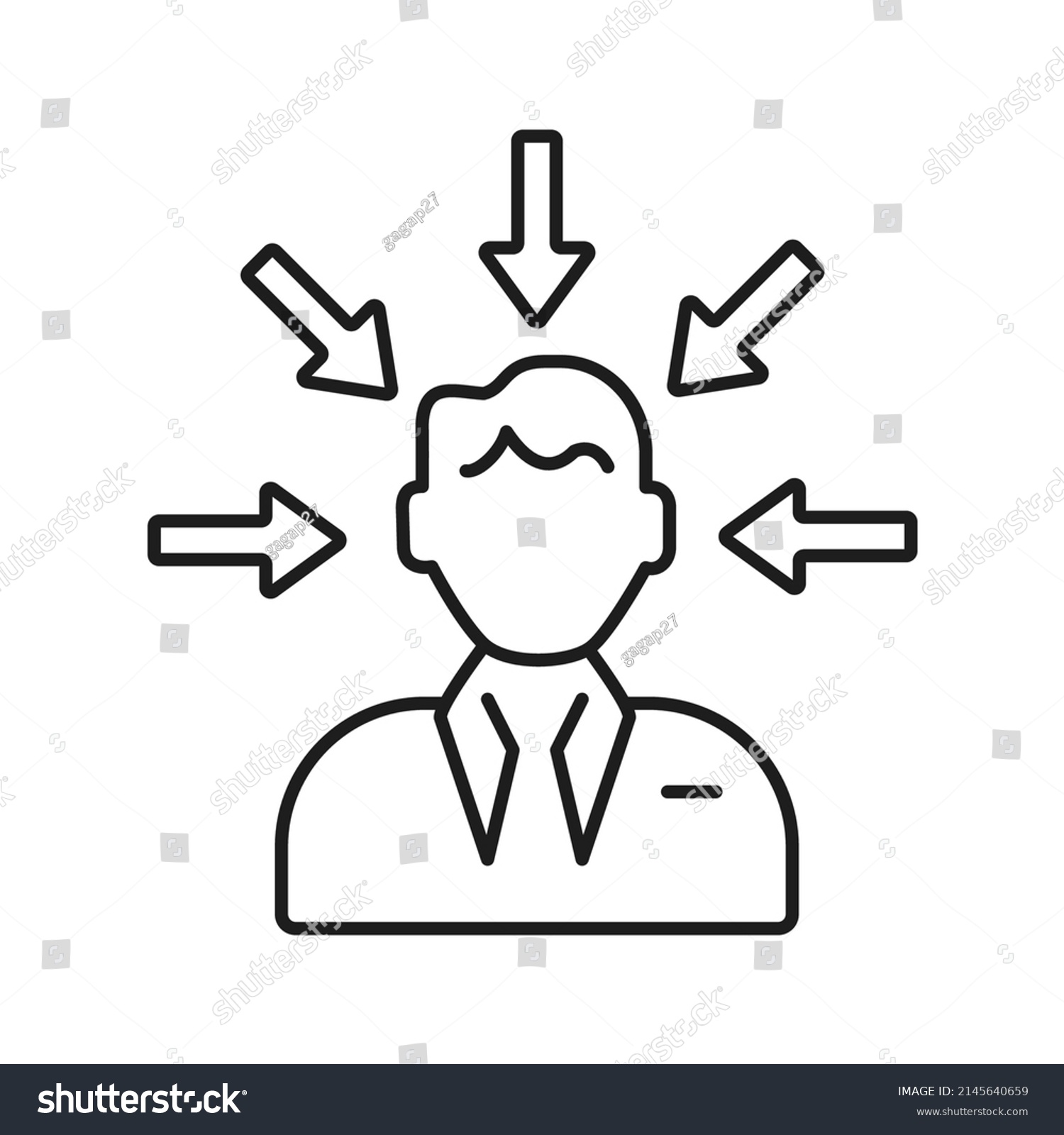 Concentration Icons Symbol Vector Elements Infographic Stock Vector ...