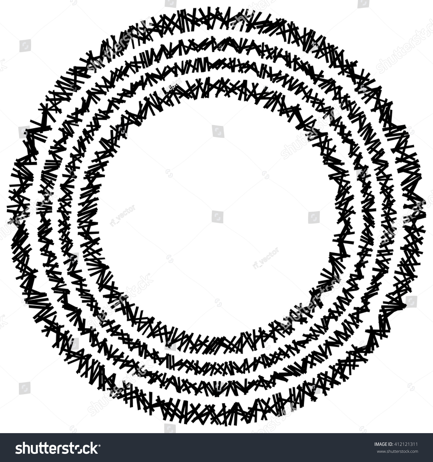 Concentric Circle Element Made Random Rectangles Stock Vector (Royalty ...