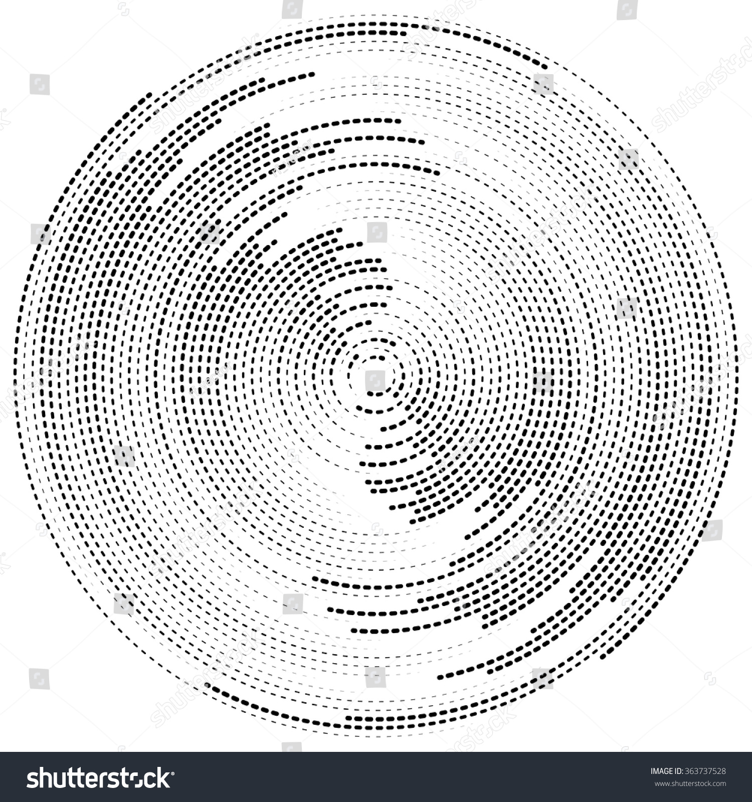 Concentric Circles Abstract Element Radiating Radial Stock Vector ...