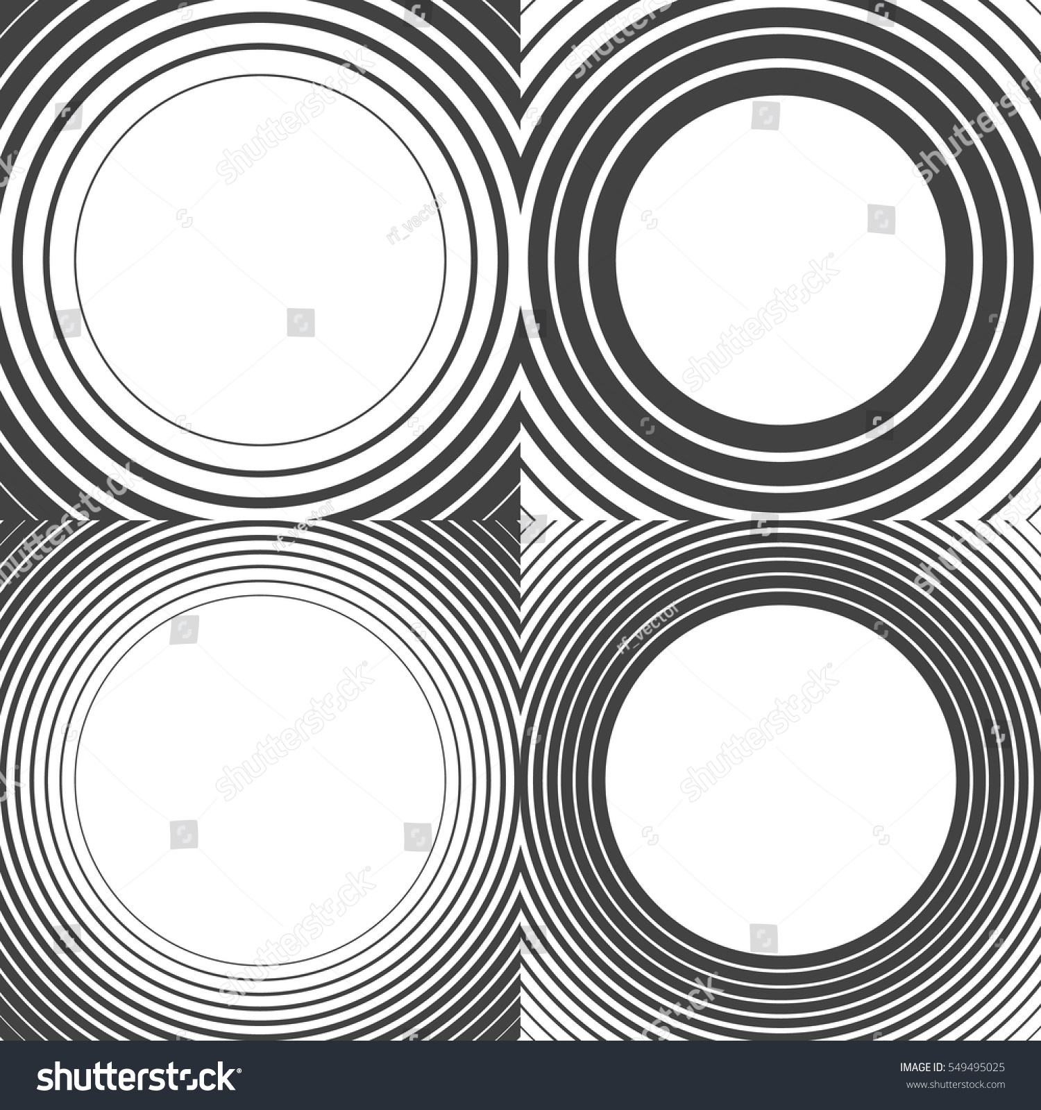 Concentric Circles Concentric Rings Element Stock Vector (Royalty Free ...