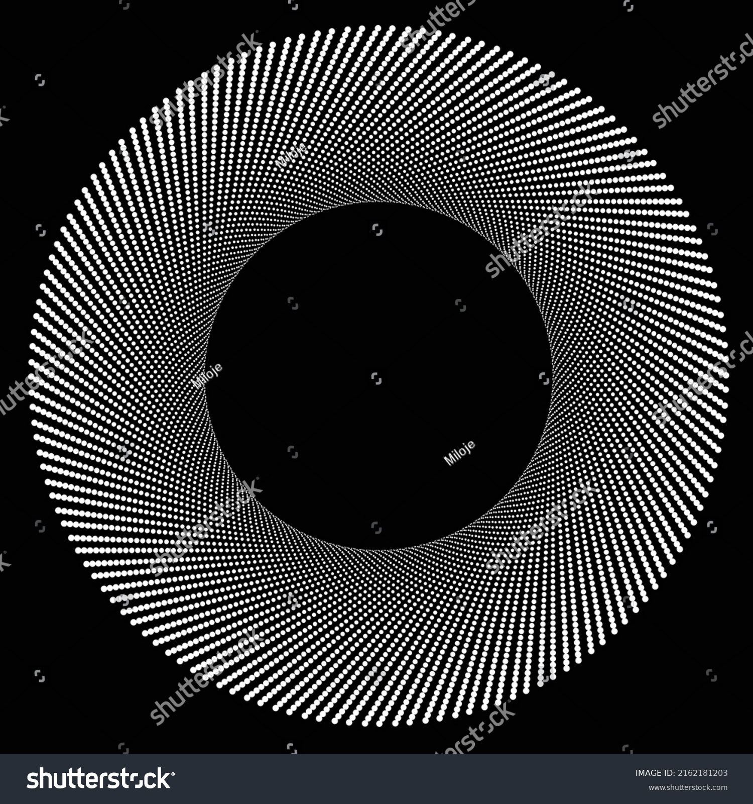 Concentric Circles Dots Circular Form Vector Stock Vector (Royalty Free ...