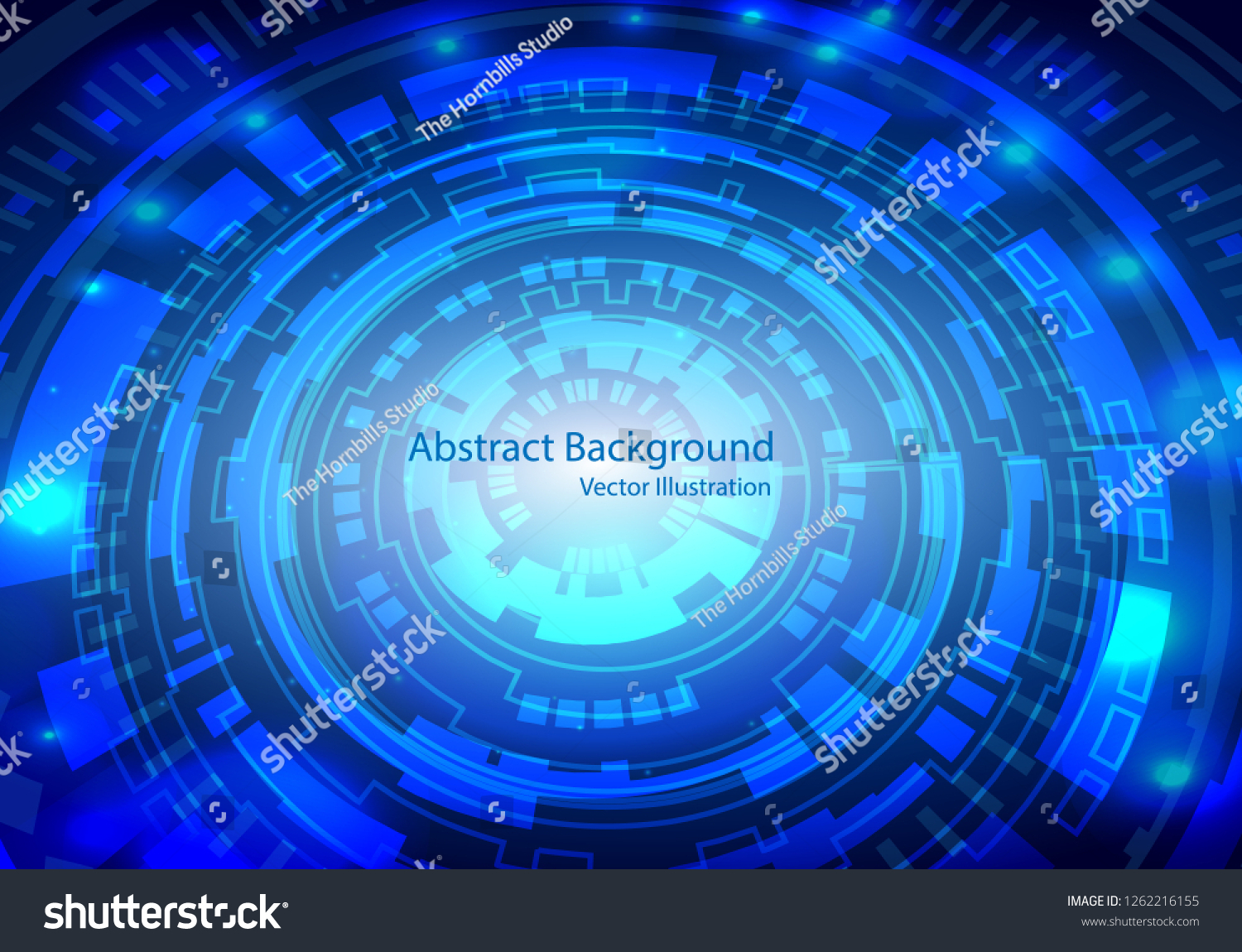 Concept Digital Technology Background Digital Circle Stock Vector ...