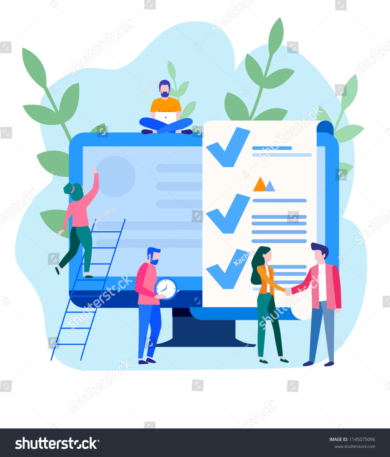 Concept Done Job Checklist Pc Monitor Stock Vector (Royalty Free ... Concept Done Job Checklist Pc Monitor Stock Vector (Royalty Free ...