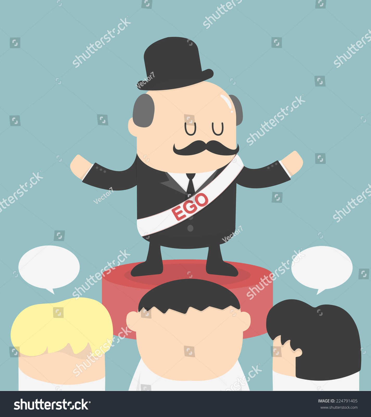 Concept Ego Man Stock Vector (Royalty Free) 224791405 | Shutterstock