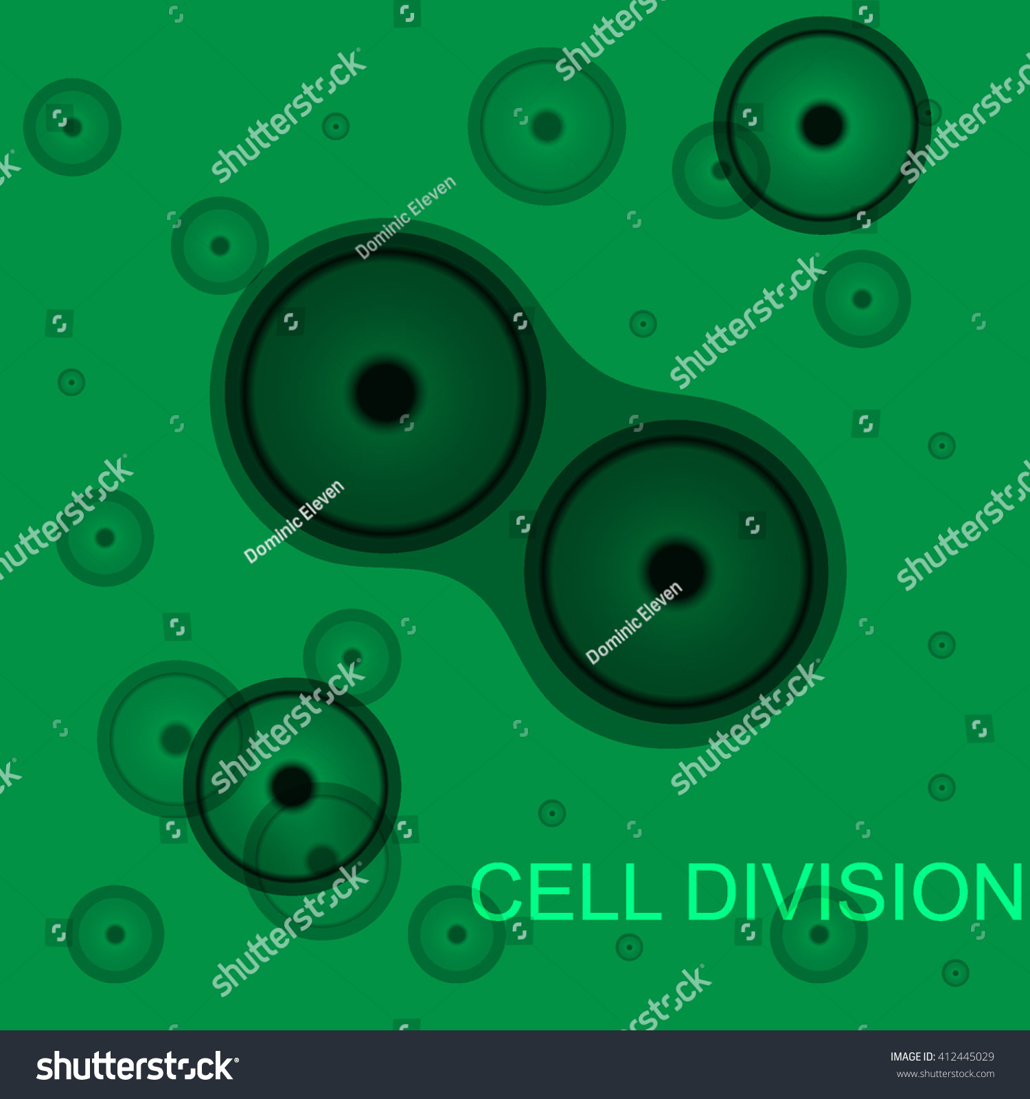 Concept Illustration Cell Division Under Microscope Stock Vector ...