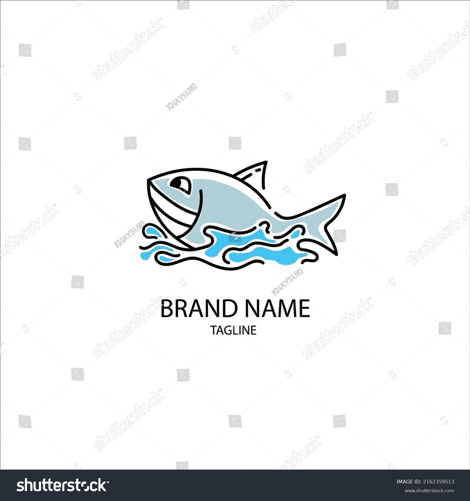 Concept Logo Fish Symbol Stock Vector (Royalty Free) 2162359513 ...