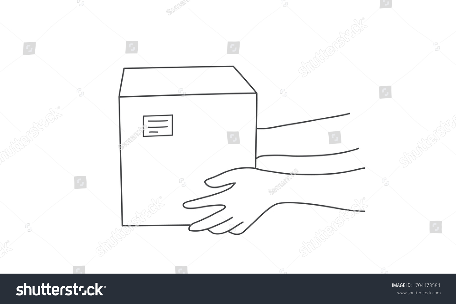Concept de livraison de colis. Illustration : image vectorielle de ...