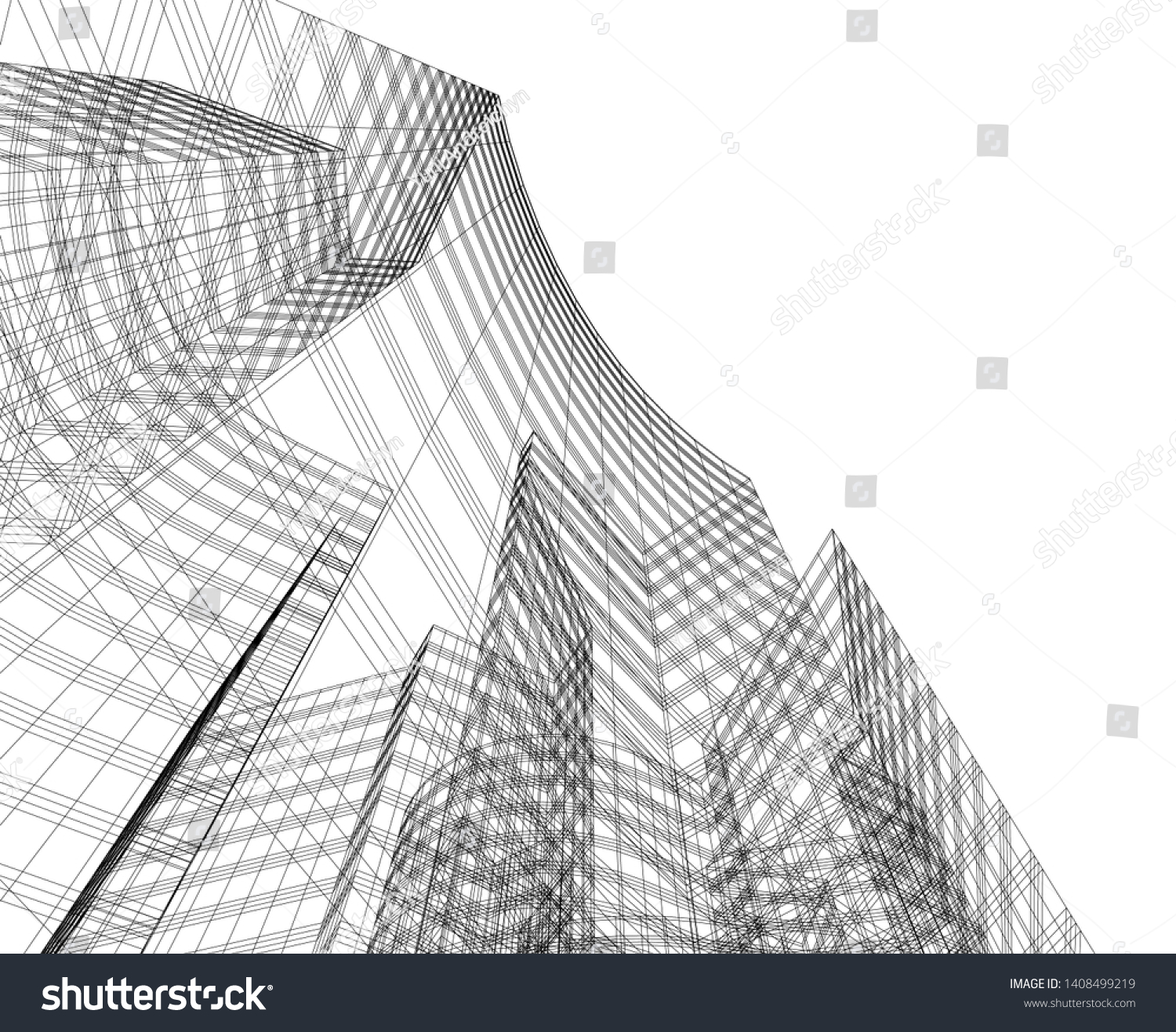 Concept Skyscraper Buildings Architecture Vector Illustration Stock ...