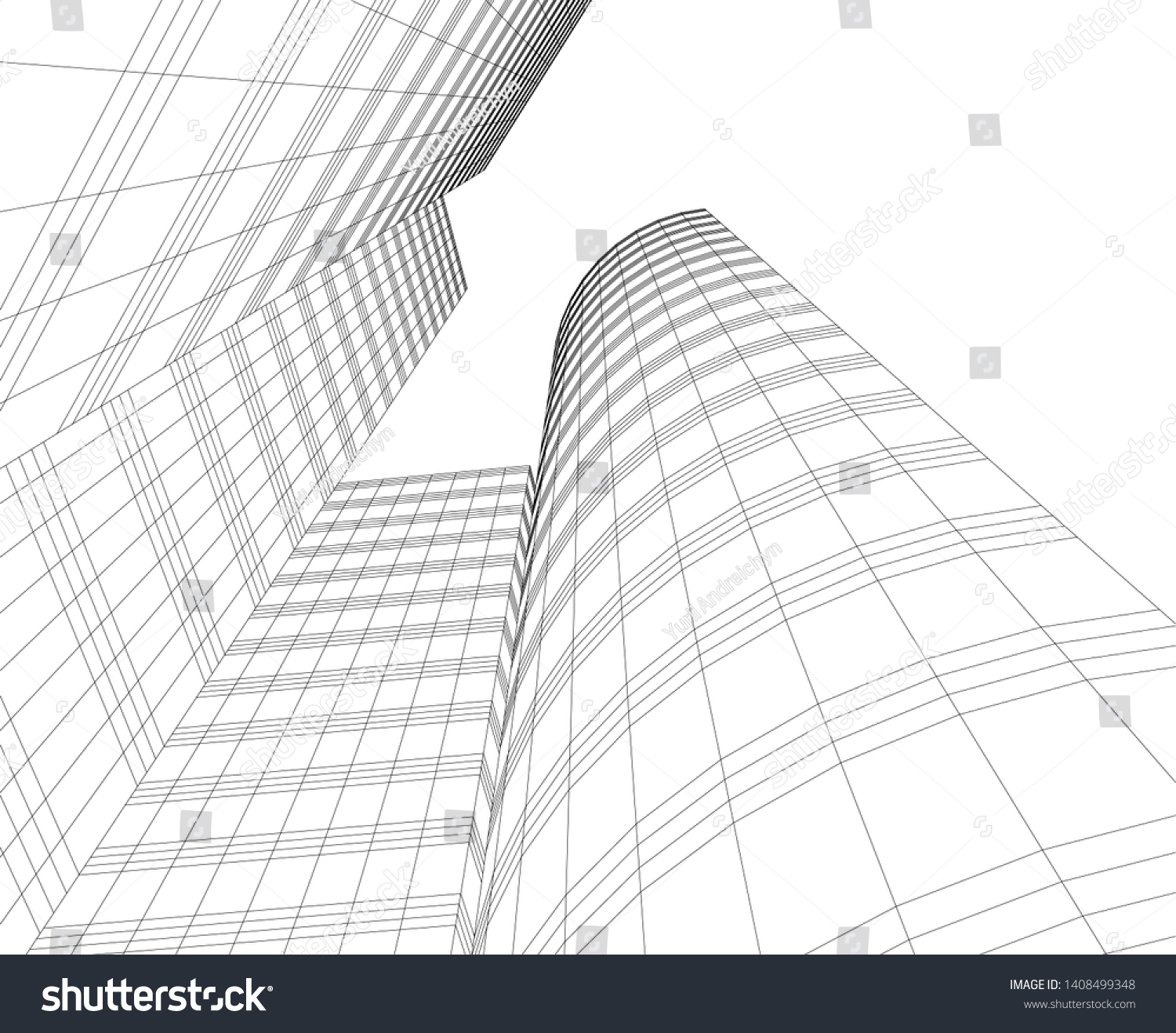 Concept Skyscraper Buildings Architecture Vector Illustration Stock ...