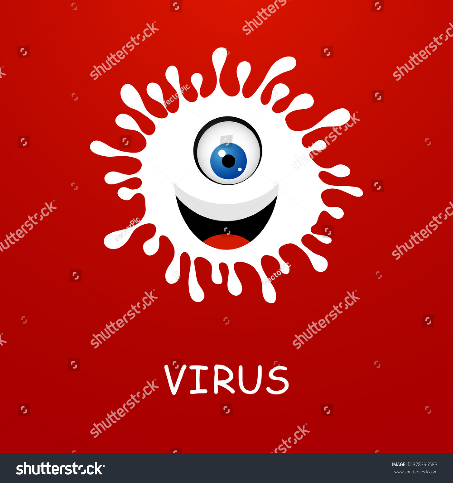 Concept Vector Illustration Virus Monster Stock Vector (Royalty Free ...
