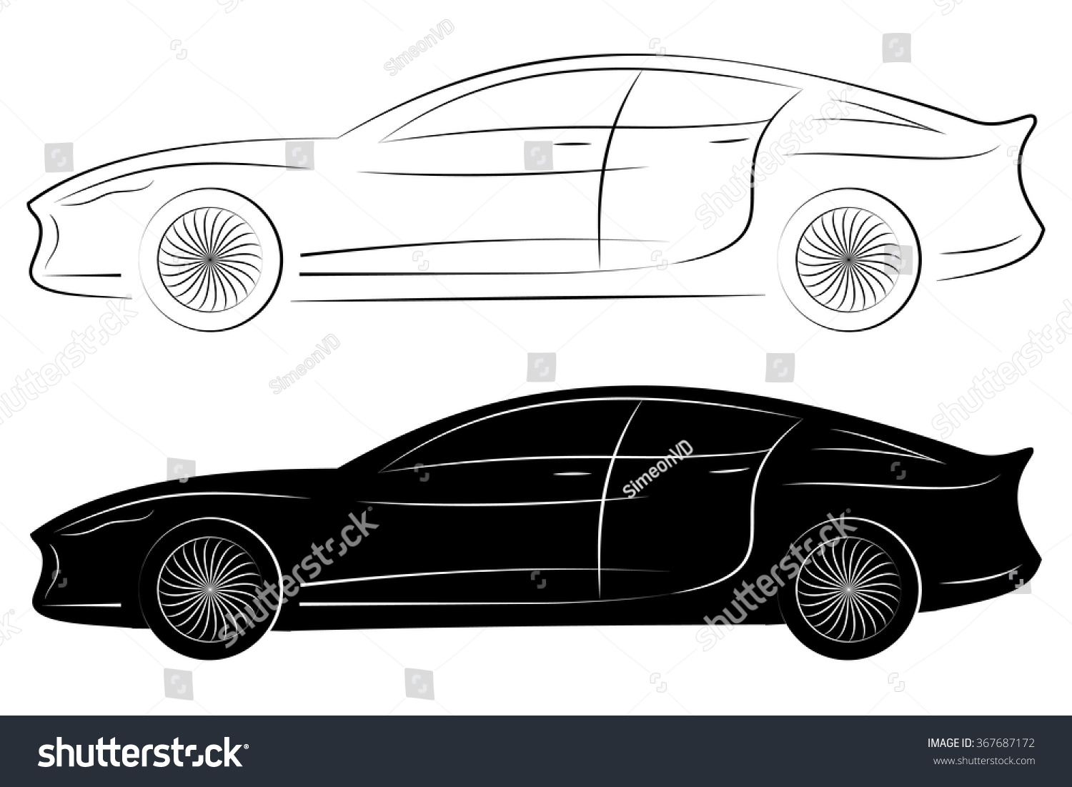 Concept Vehicle Silhouette Vector Car Outlines Stock Vector (Royalty ... Concept Vehicle Silhouette Vector Car Outlines Stock Vector (Royalty ...