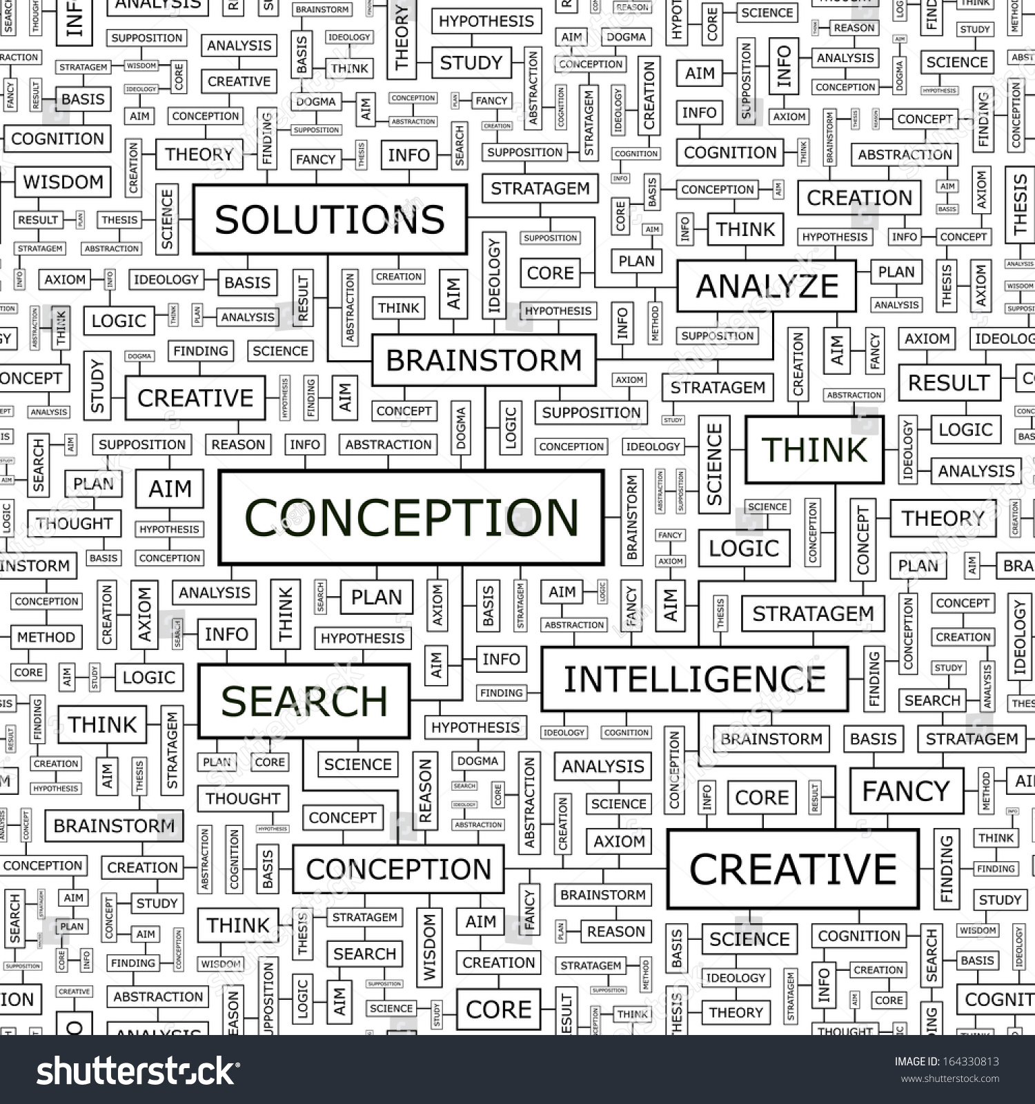 Conception Seamless Pattern Word Cloud Illustration Stock Vector ...