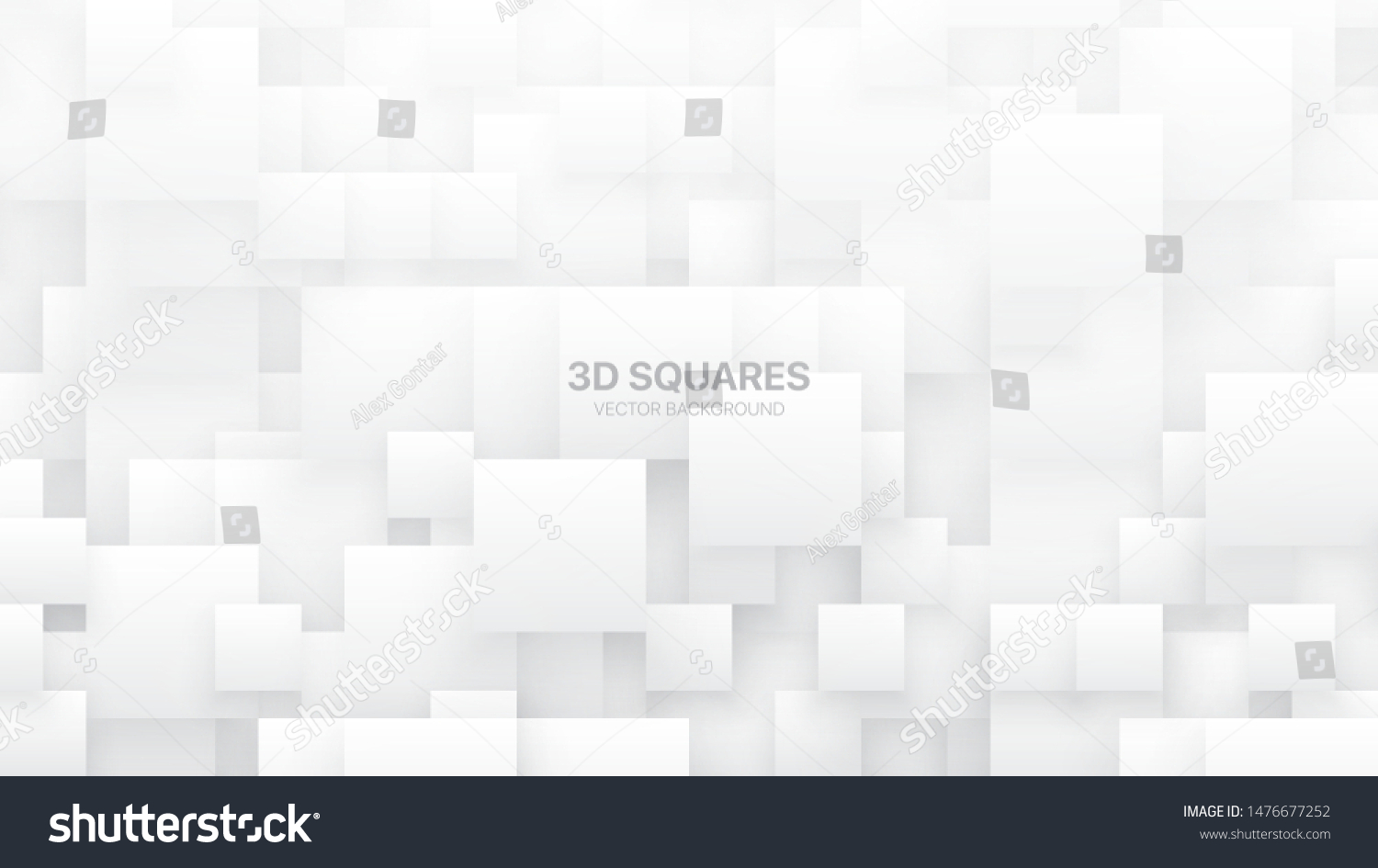Conceptual 3d Vector Different Size Square Stock Vector (Royalty Free ...