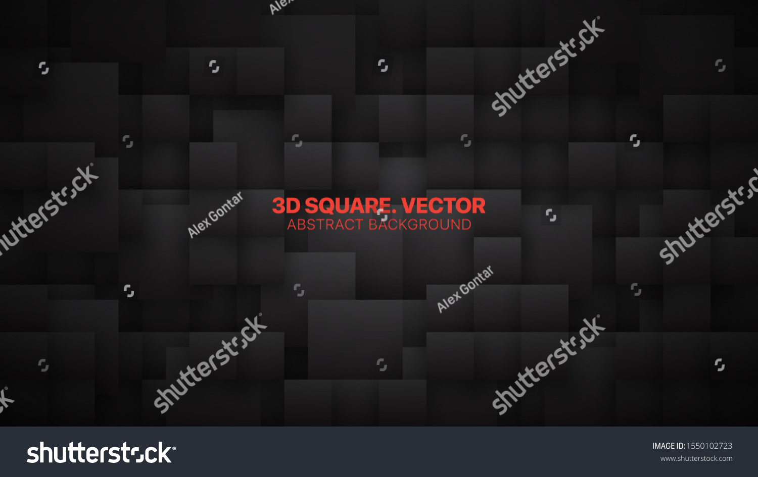 Conceptual 3d Vector Different Size Square Stock Vector (Royalty Free ...