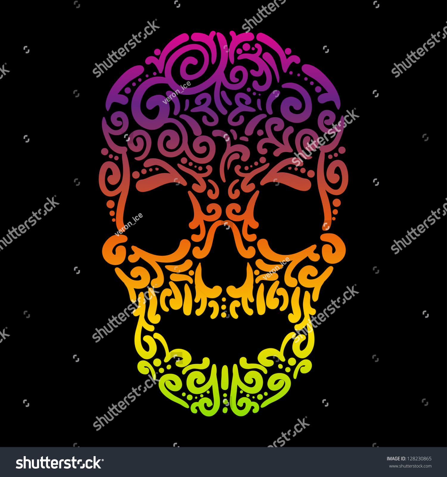 Conceptual Human Skull Vector Illustration Stock Vector (Royalty Free ...