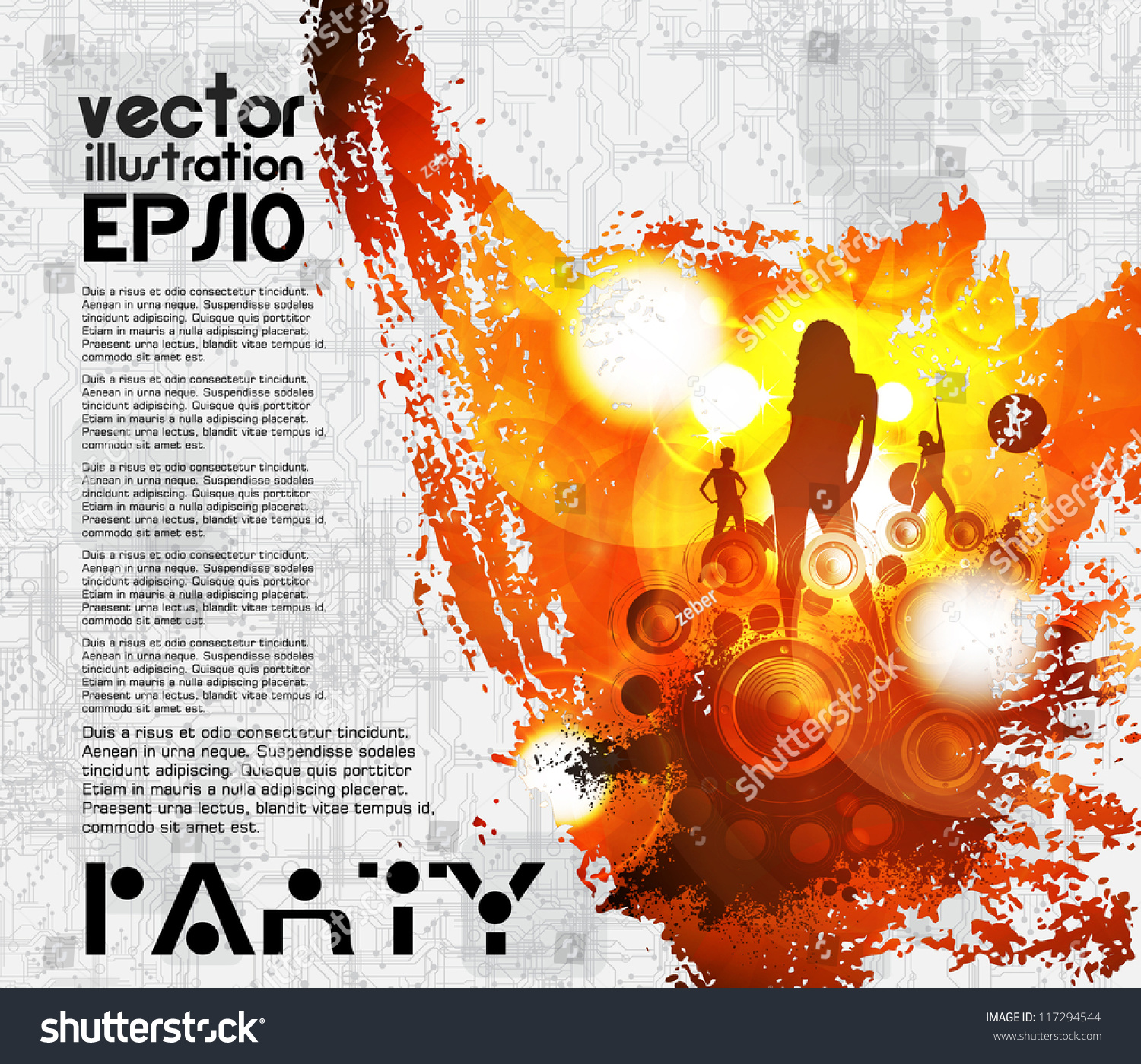 Concert Poster Vector Illustration Stock Vector (Royalty Free ...