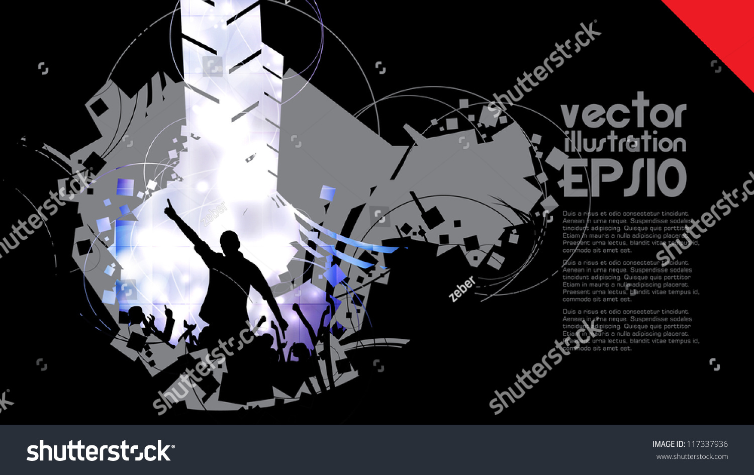 Concert Vector Illustration Stock Vector (Royalty Free) 117337936