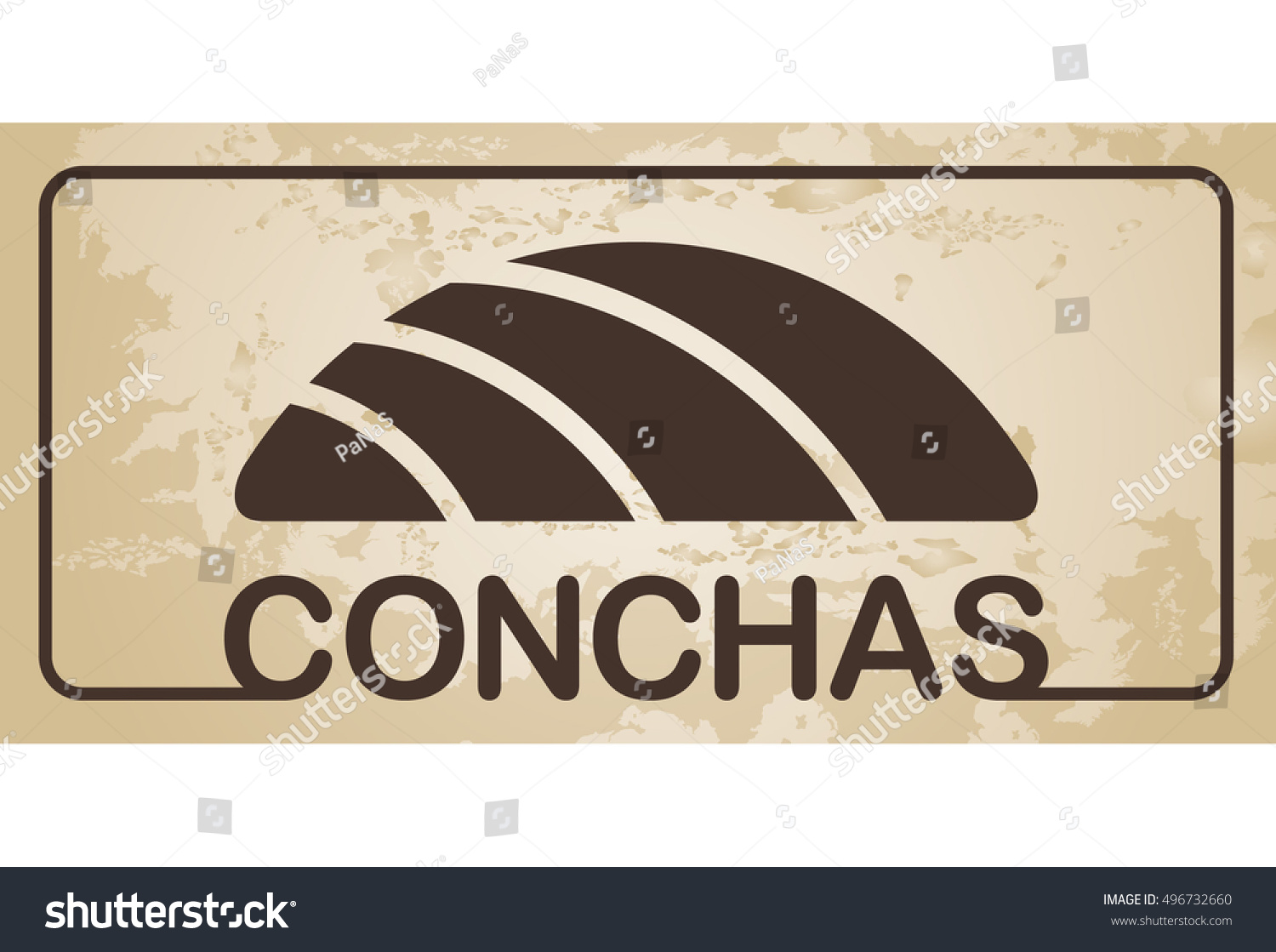 Conchas Mexican Sweet Bread Vector Stock Vector (Royalty Free) 496732660