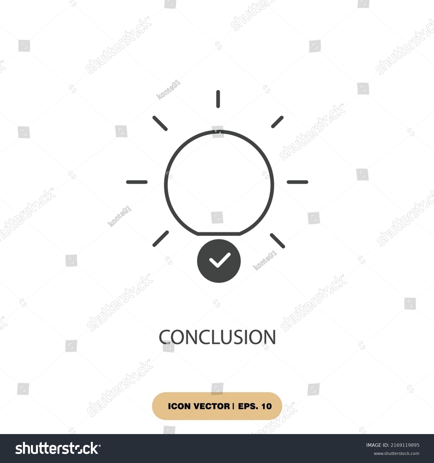 Conclusion Icons Symbol Vector Elements Infographic Stock Vector ...