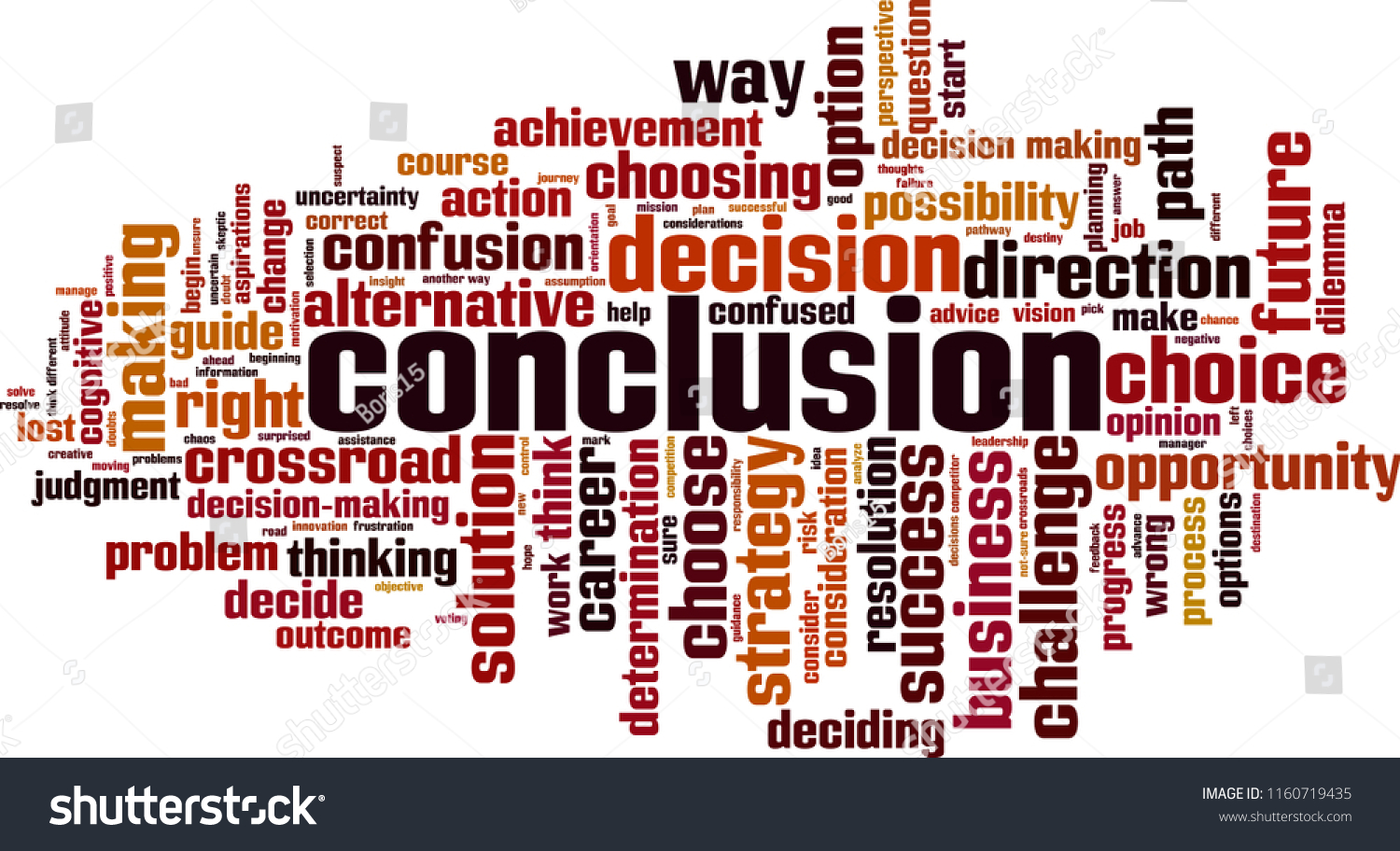 Conclusion Word Cloud Concept Vector Illustration: เวกเตอร์สต็อก (ปลอด ...
