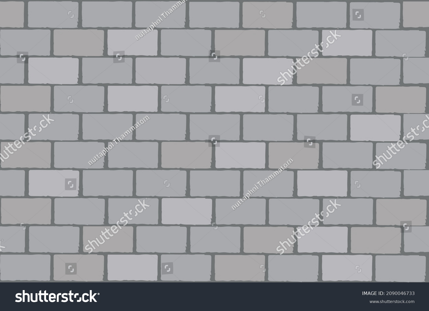 Concrete Block Wall Background Textured Pattern Stock Vector (Royalty ...